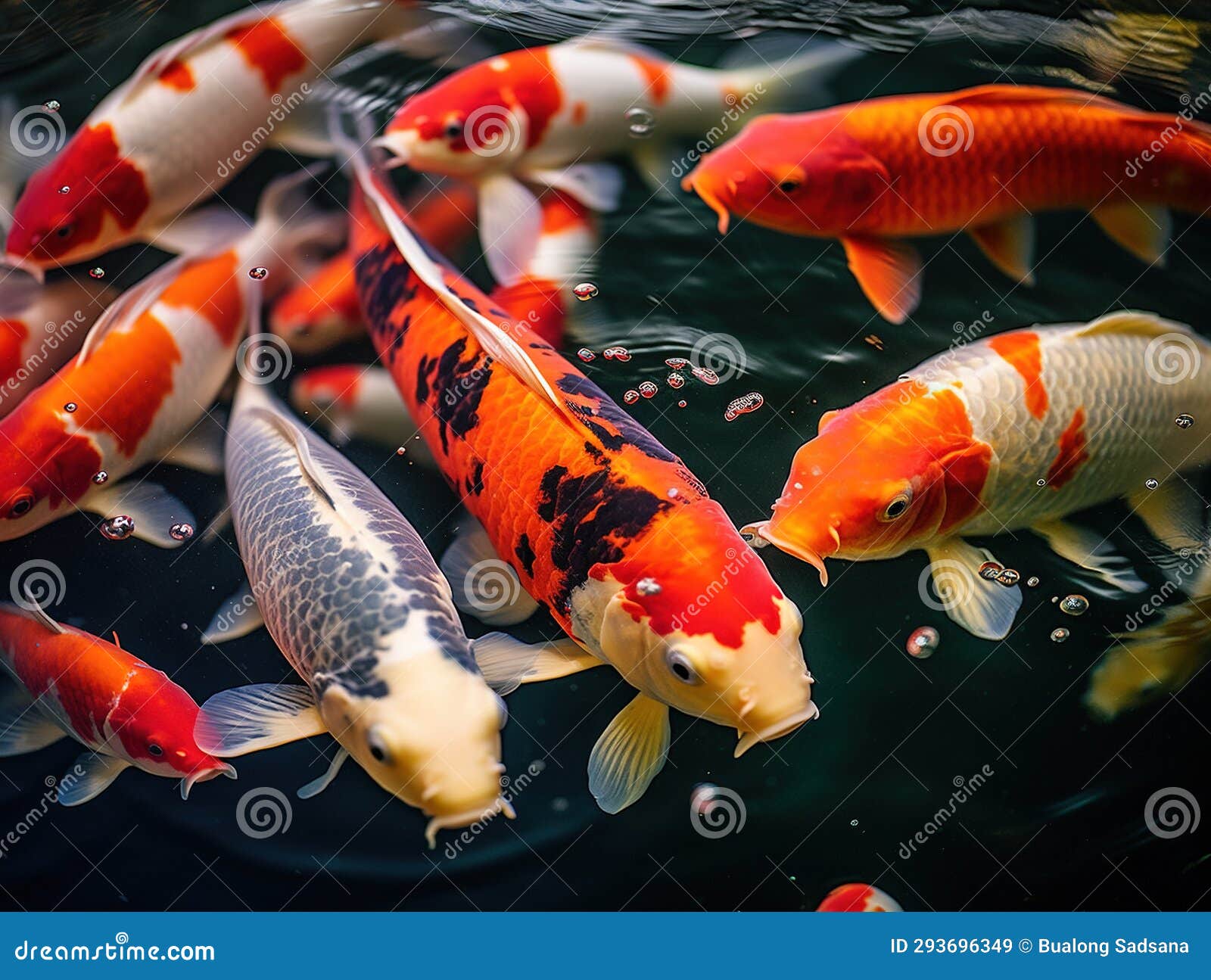 Ai Generated Illustration Wildlife Concept of Koi Fish Stock Image ...