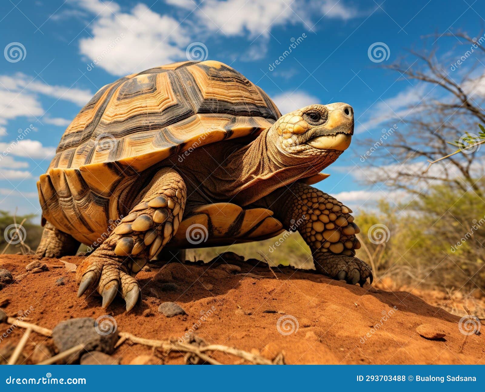 Ai Generated Illustration Wildlife Concept of Leopard Tortoise Stock ...