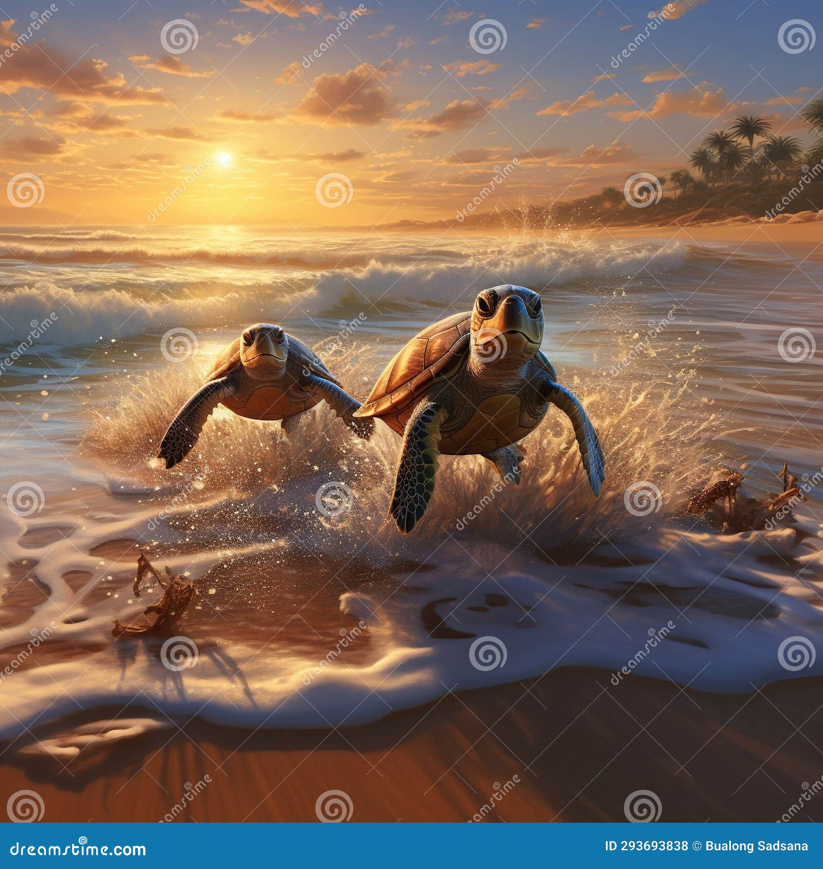 Ai Generated Illustration Wildlife Concept of Loggerhead Sea Turtle ... Ai Generated Illustration Wildlife Concept of Loggerhead Sea Turtle ...