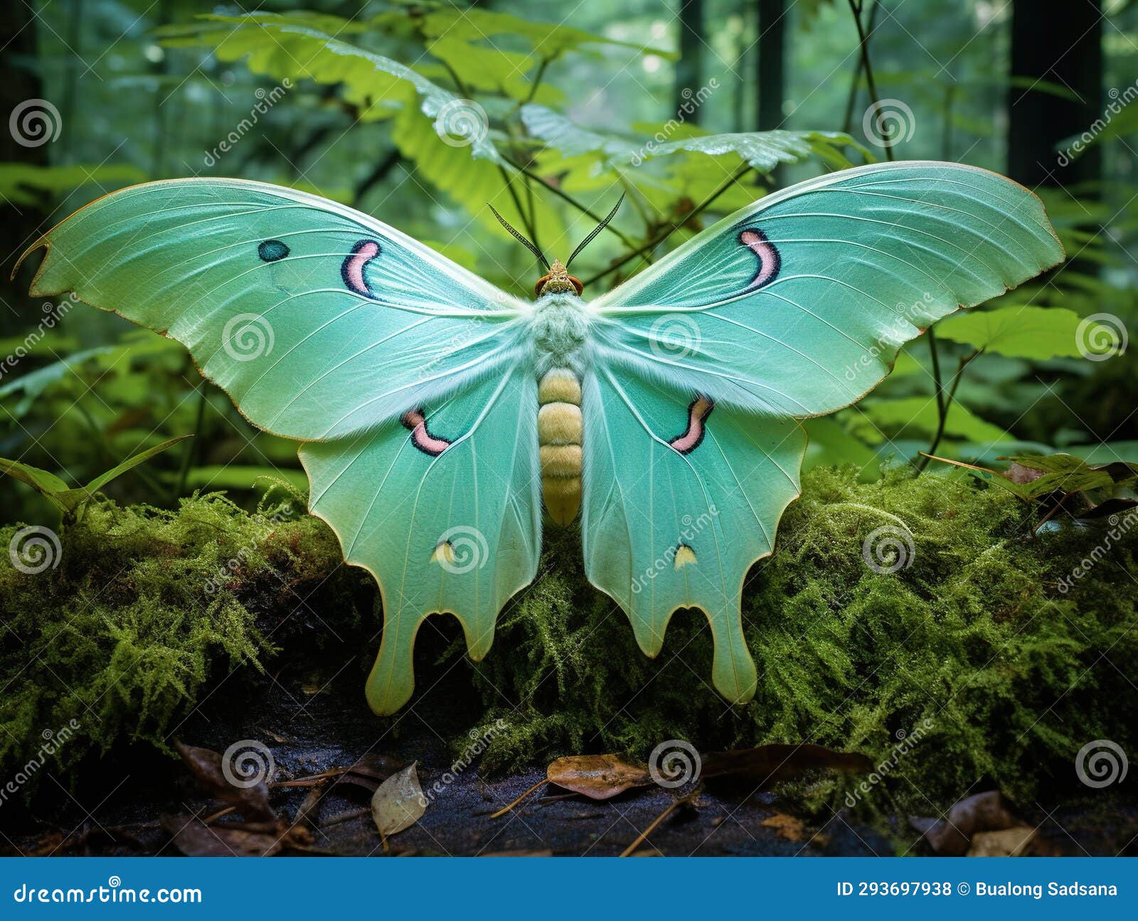 Ai Generated Illustration Wildlife Concept of Luna Moth Stock ...