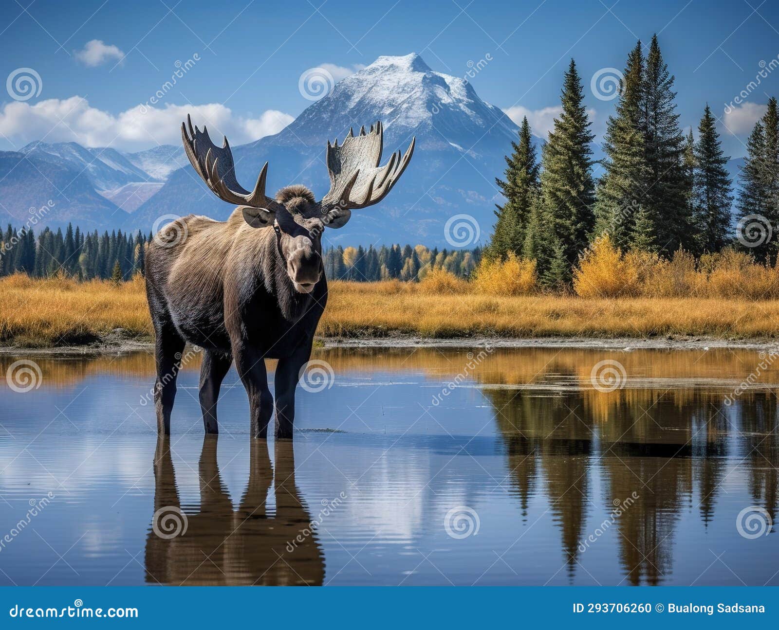 Ai Generated Illustration Wildlife Concept of Moose Stock Illustration ...