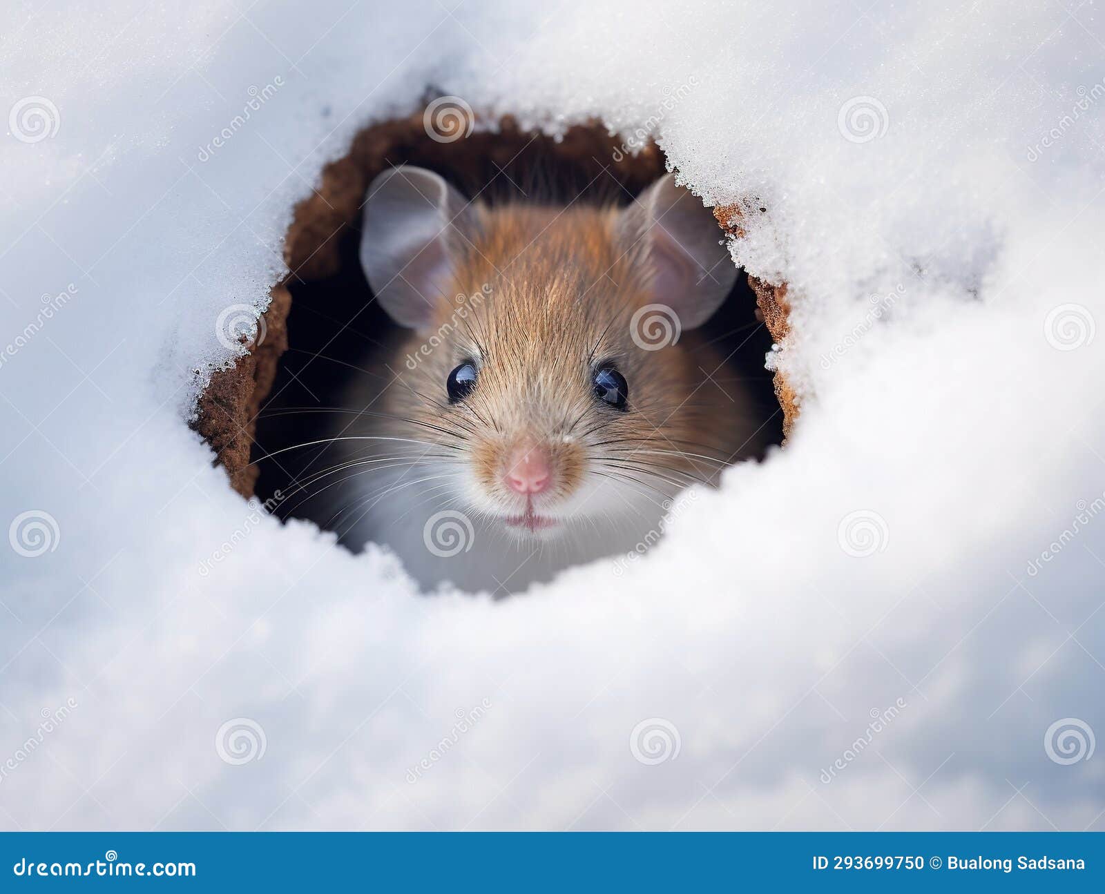 Ai Generated Illustration Wildlife Concept of Mouse Snow Winter Stock ...