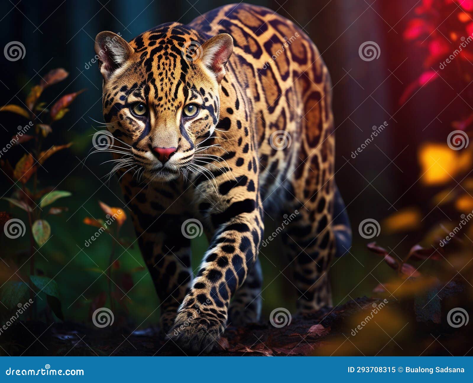 Ai Generated Illustration Wildlife Concept of Ocelot Stock Illustration ...