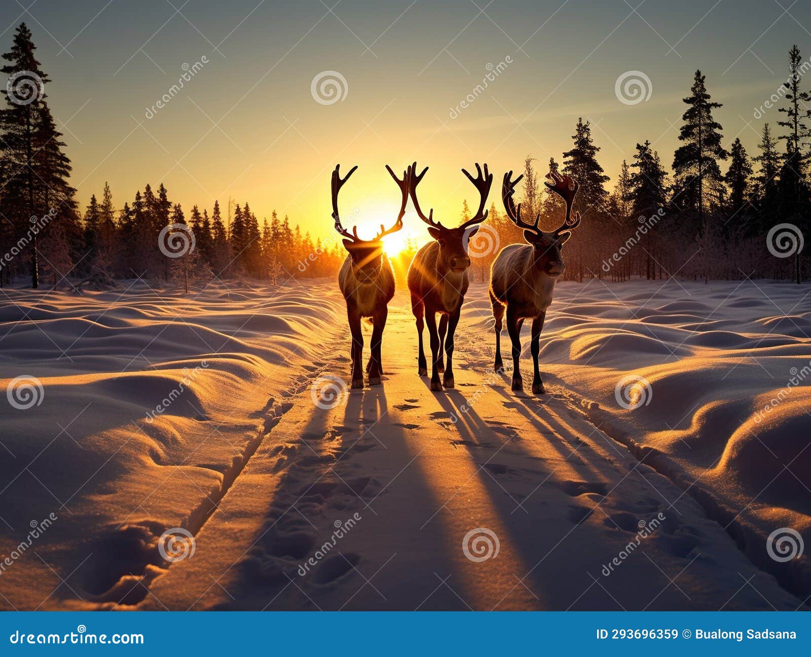 Ai Generated Illustration Wildlife Concept of Reindeer Stock ...