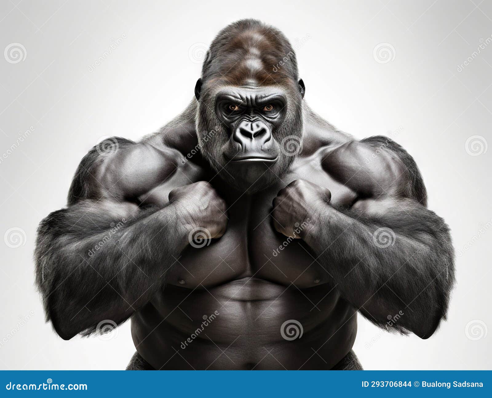 Ai Generated Illustration Wildlife Concept of Silverback Gorilla Stock ...