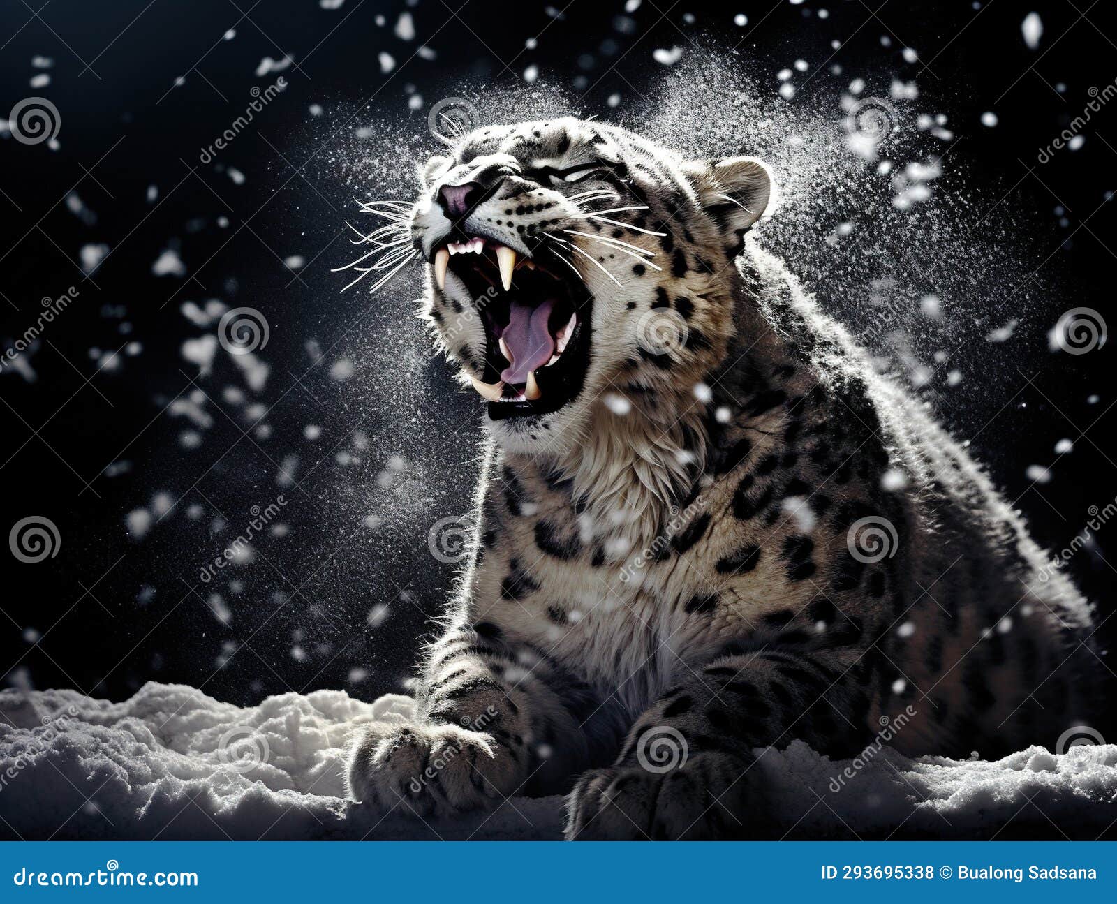 Ai Generated Illustration Wildlife Concept of Snow Leopard Stock Photo ...