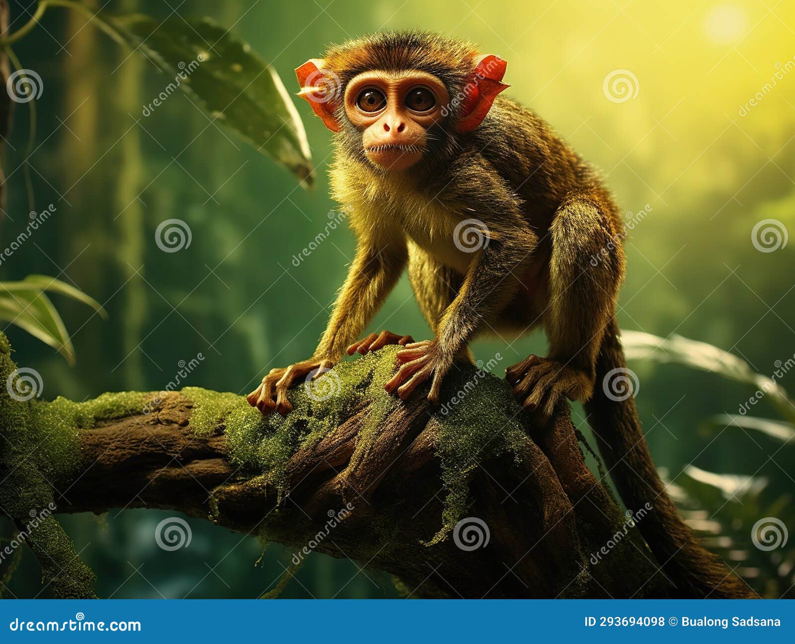 Spider Monkey Logo Line Vector Illustration | CartoonDealer.com #232448156