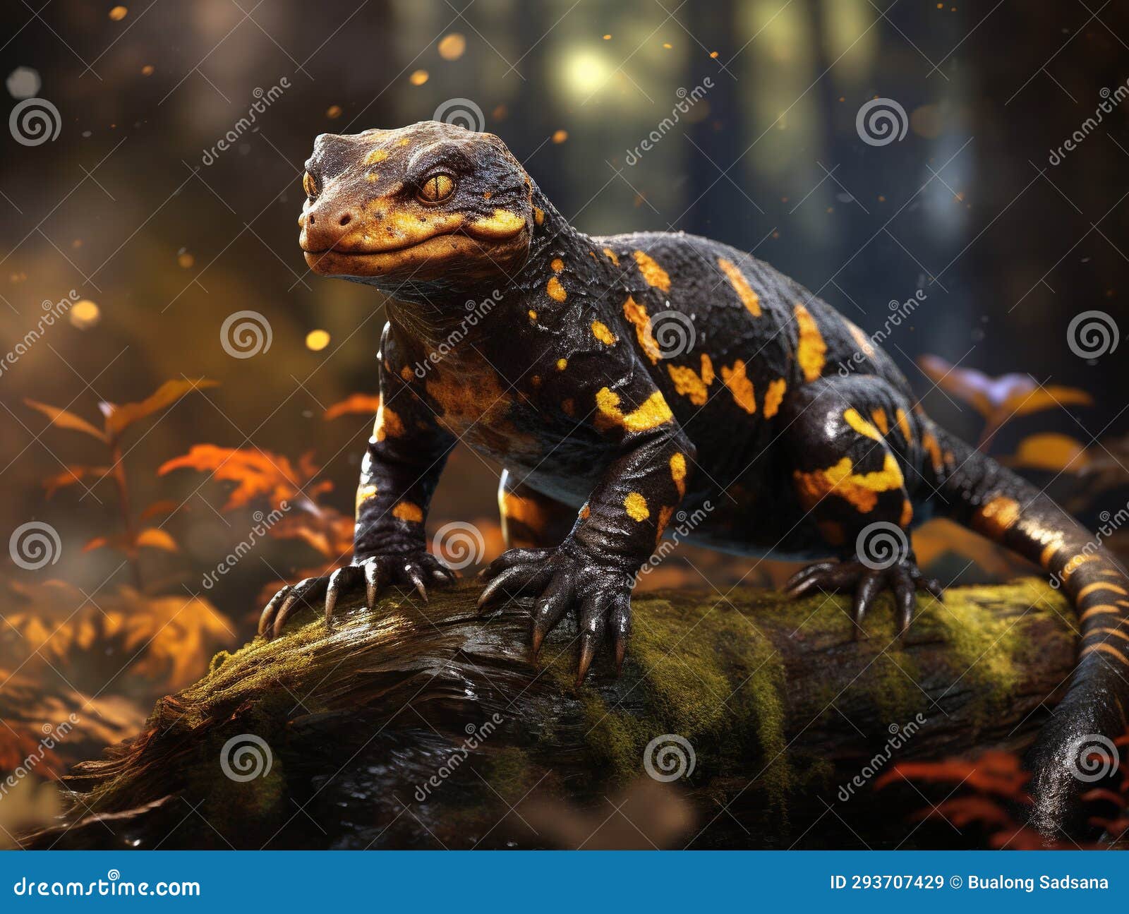Ai Generated Illustration Wildlife Concept of Tiger Salamander Stock ...
