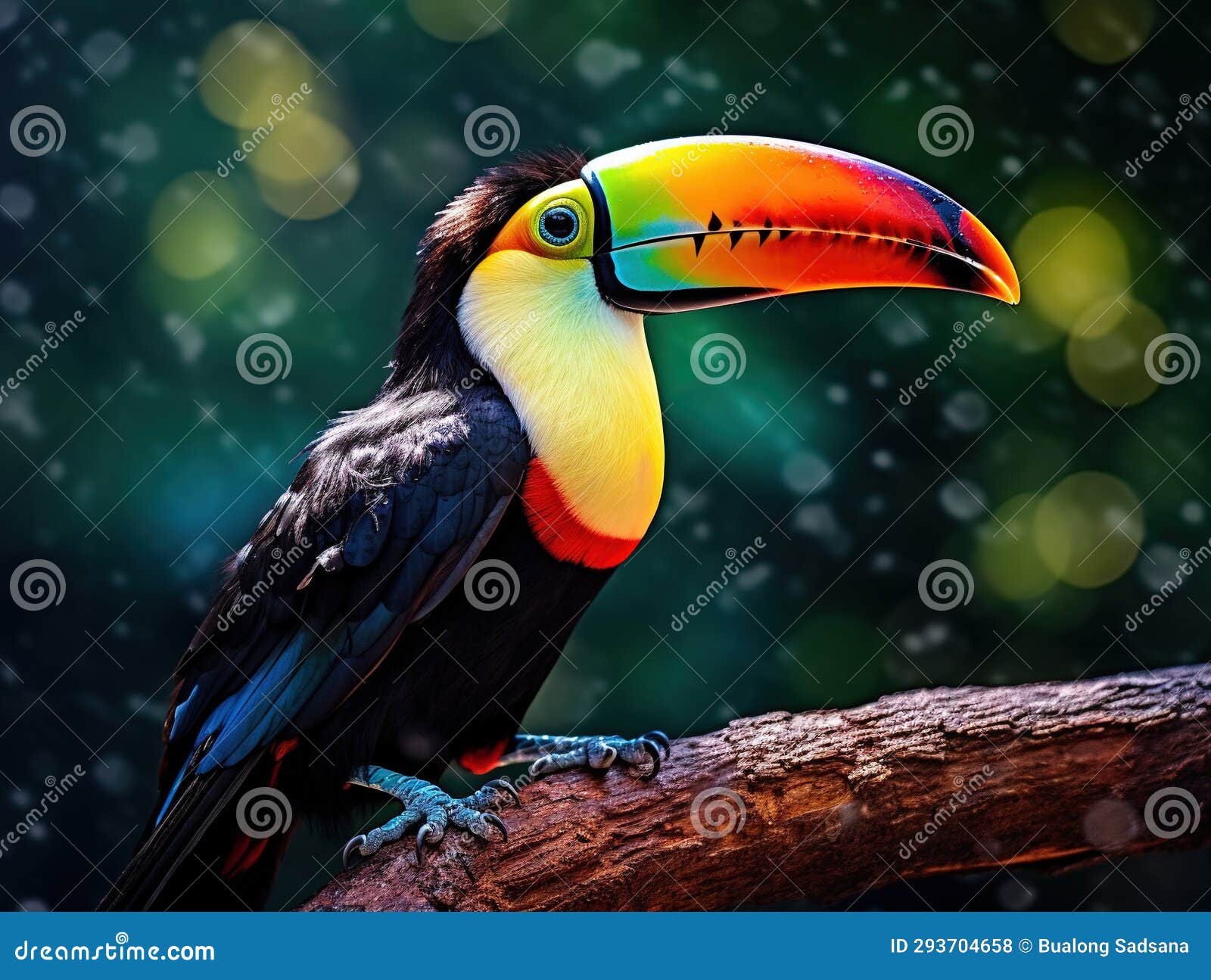 Ai Generated Illustration Wildlife Concept of Toucan in Profile Stock ...