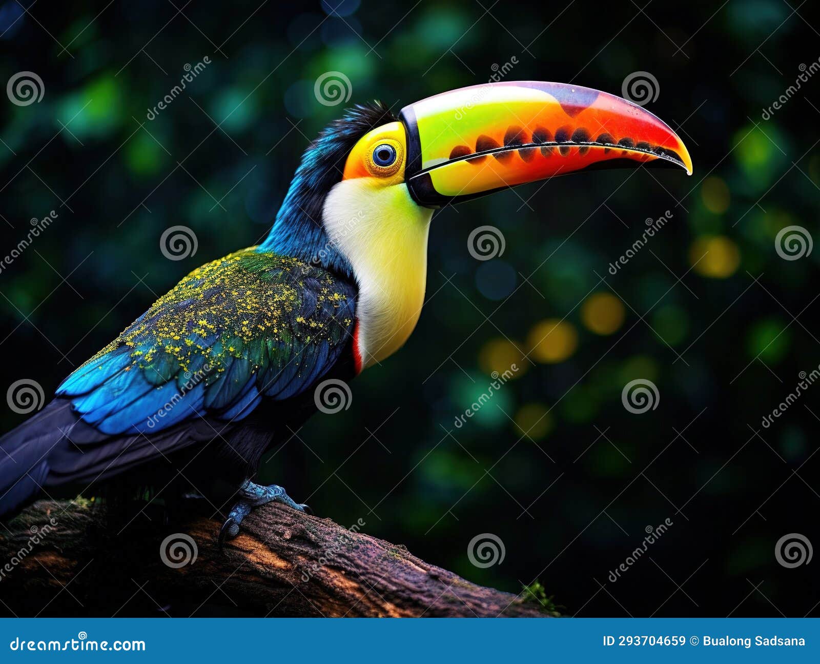 Ai Generated Illustration Wildlife Concept of Toucan in Profile Stock ...