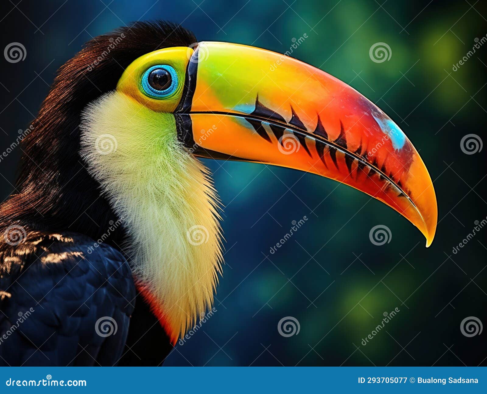 Ai Generated Illustration Wildlife Concept of Toucan Profile Stock ...