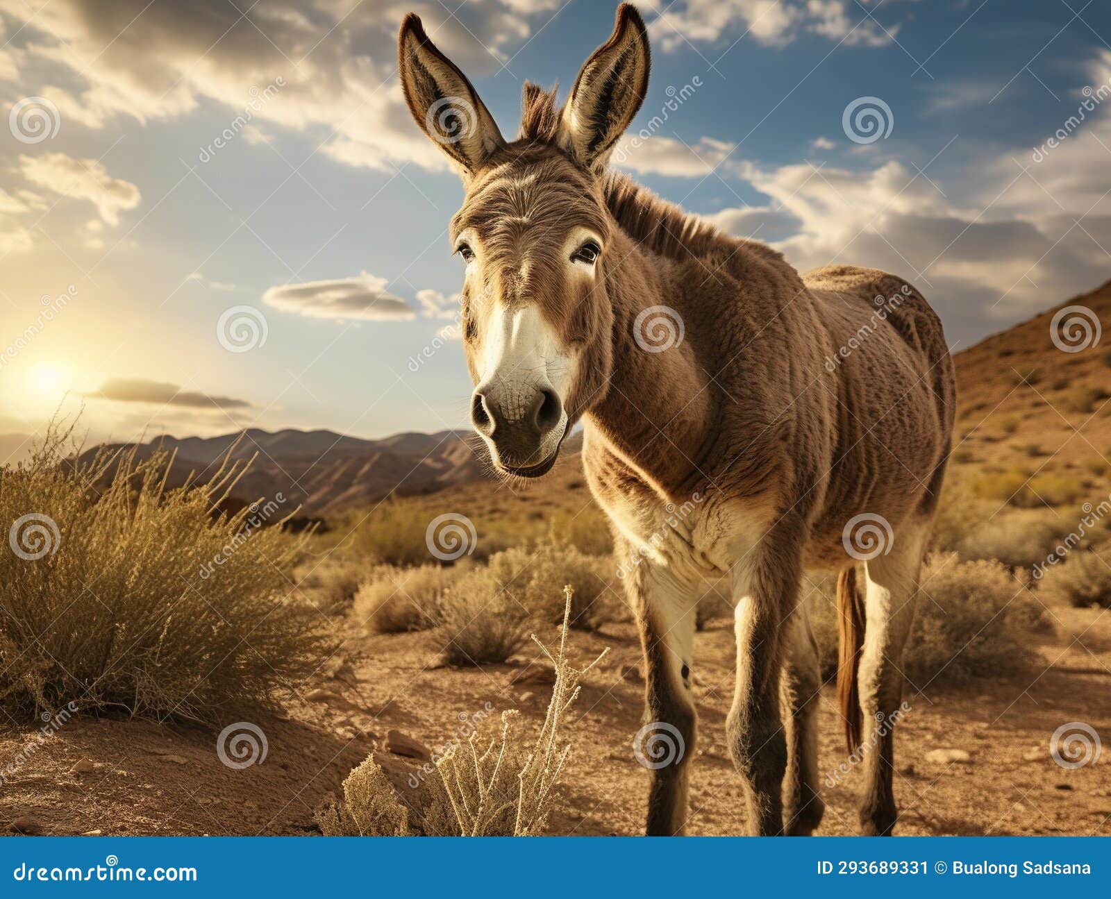 Ai Generated Illustration Wildlife Concept of Wild Burro Stock ...