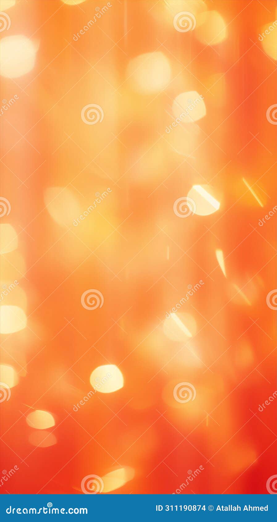 Abstract Red and Orange Glowing Sparkles and Blurs of Light on a Red ...