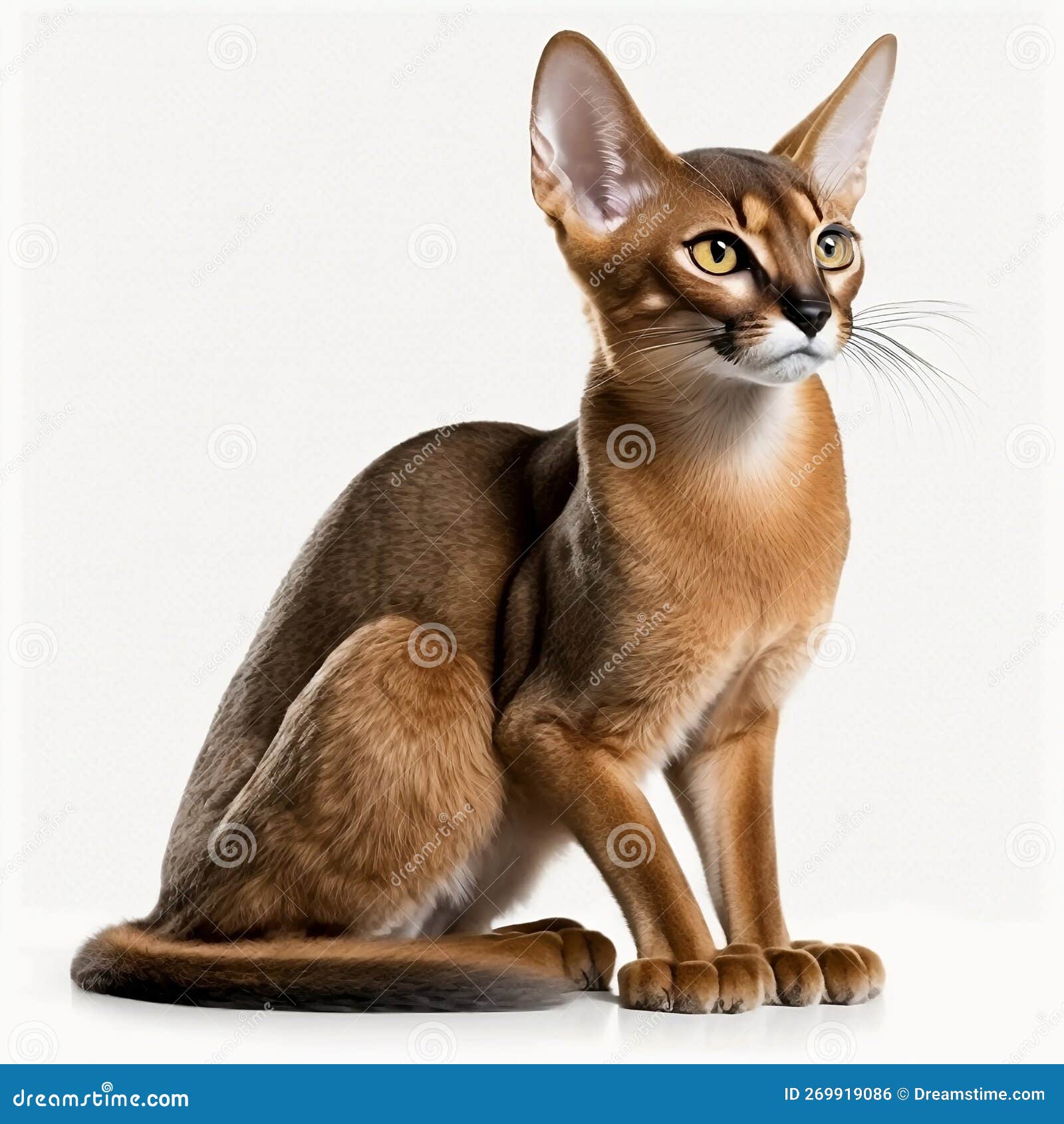 Abyssinian Cat On Isolated Transparent Background, Png. Generative AI ...