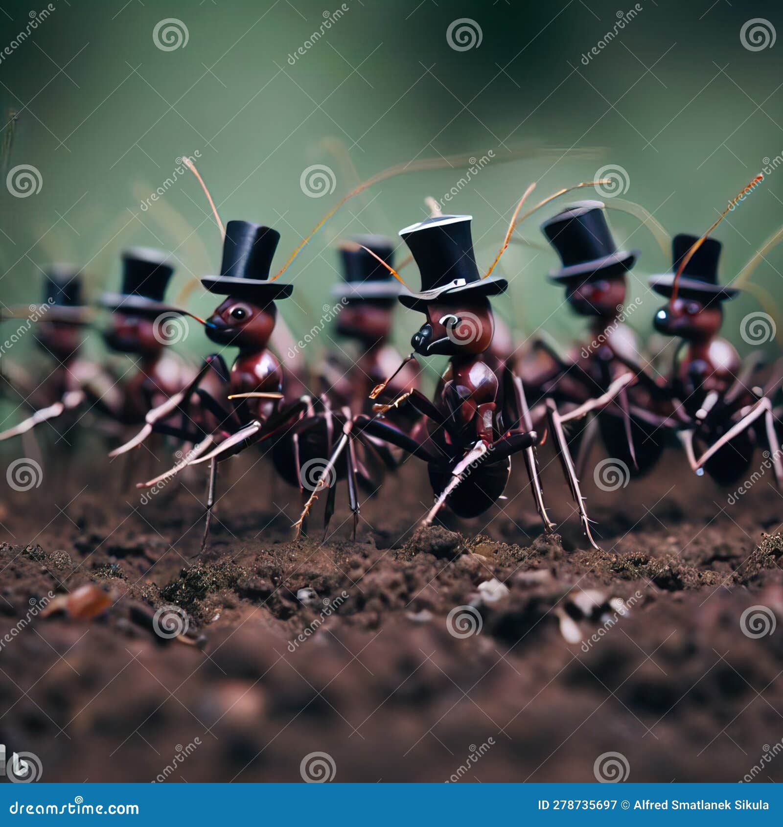 AI Generated Image of the Ants Marching Stock Illustration ...