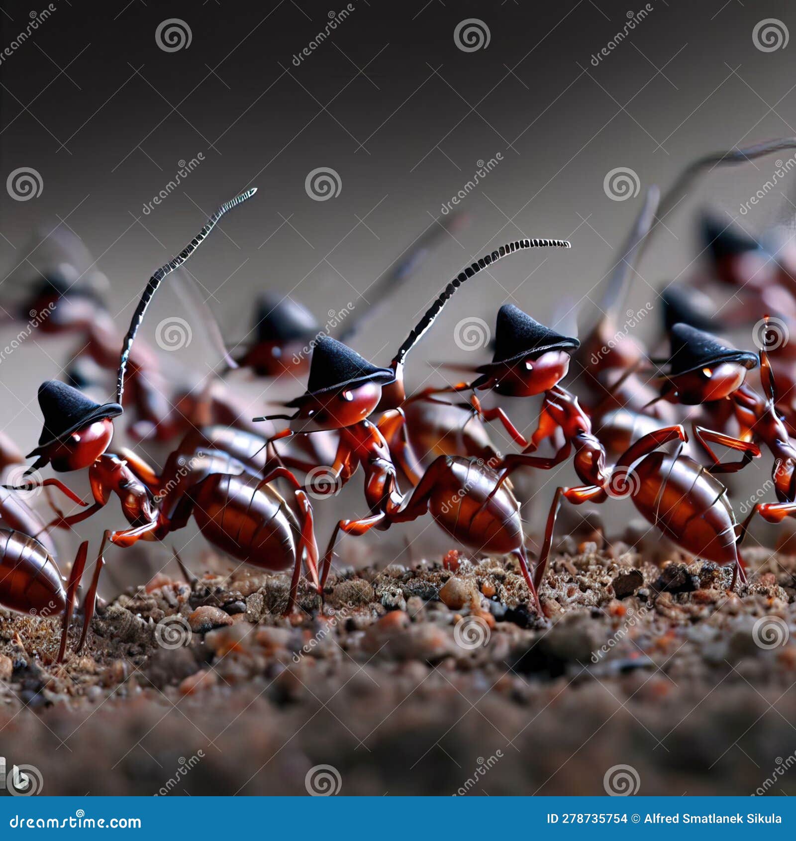 AI Generated Image of the Ants Marching Stock Illustration ...