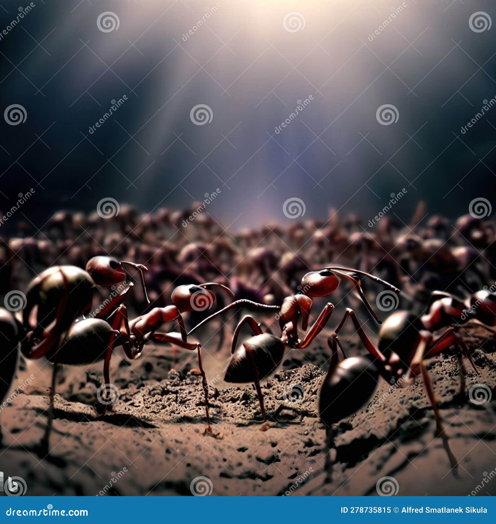 AI Generated Image of the Ants Marching Stock Illustration ...