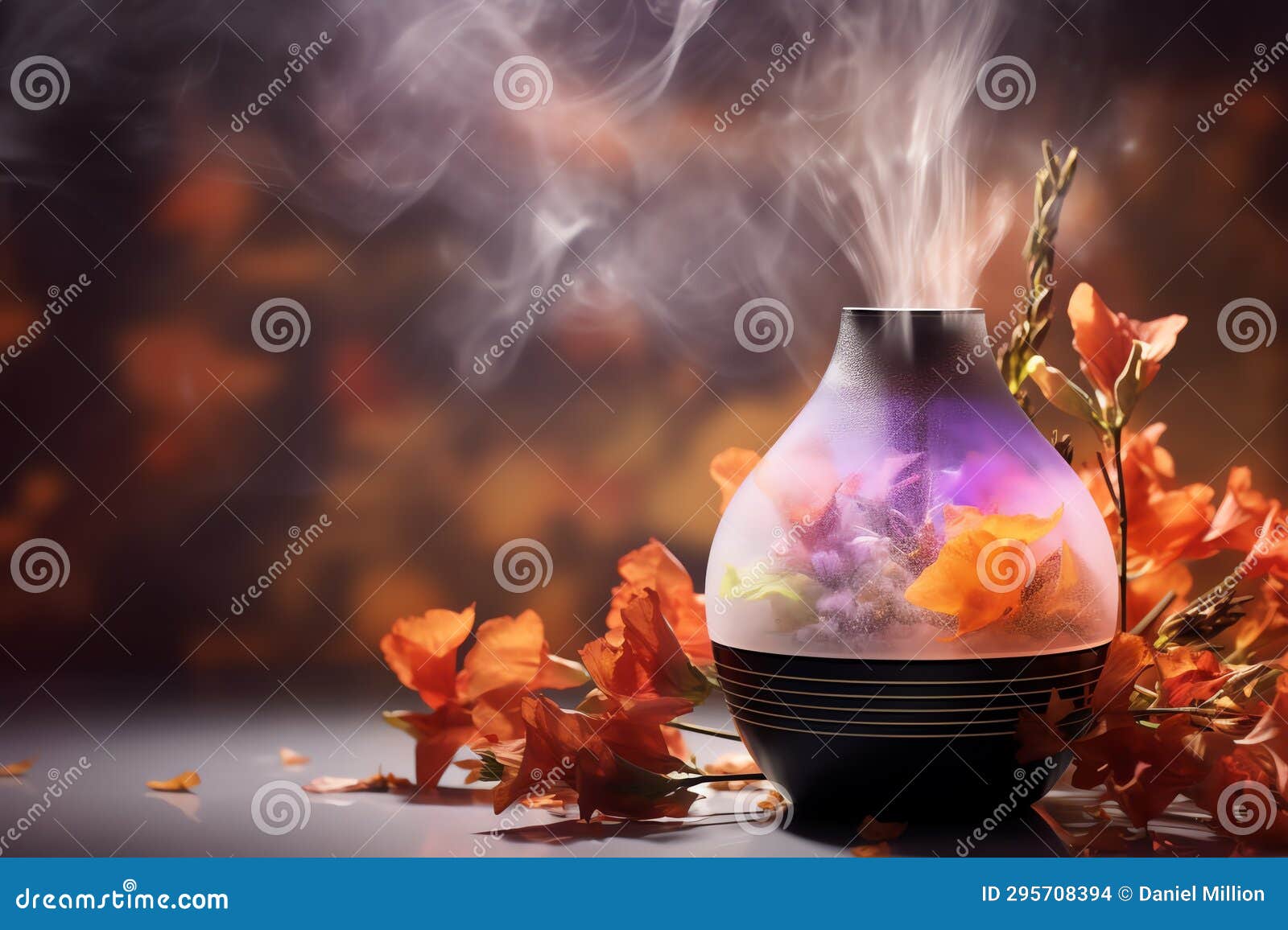 Aromatherapy Diffuser And Calming Scents Self Care Background Stock ...