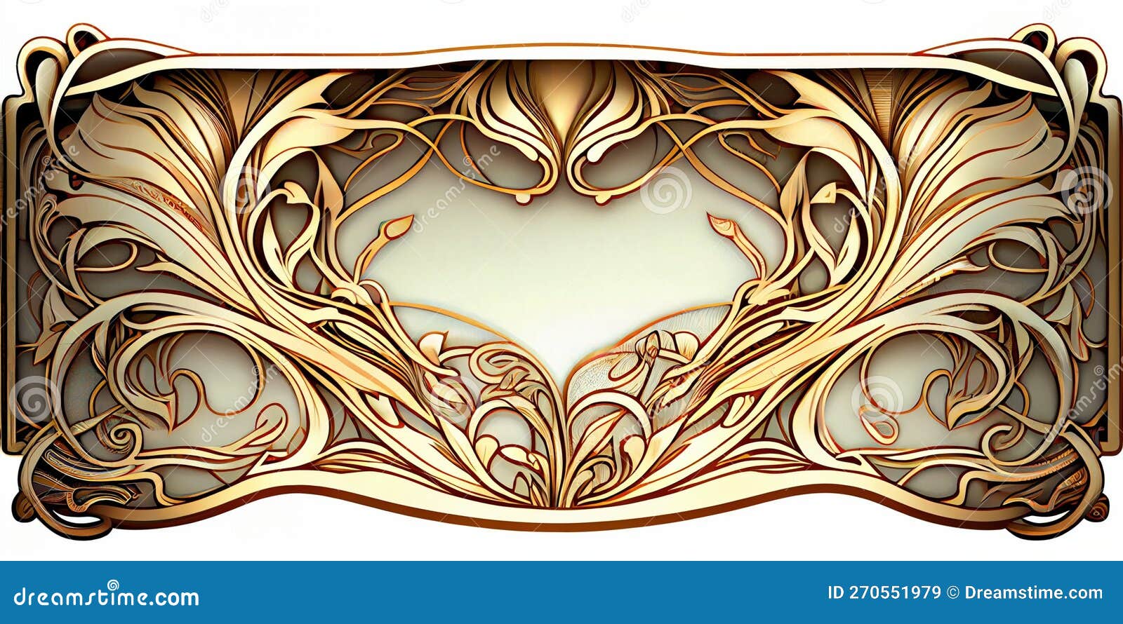 Floral Fantasy Border Background, Made with Generative AI Stock ...