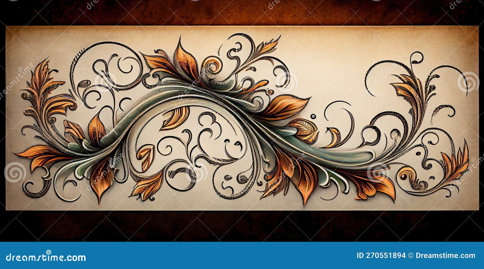 Floral Fantasy Border Background, Made with Generative AI Stock ...