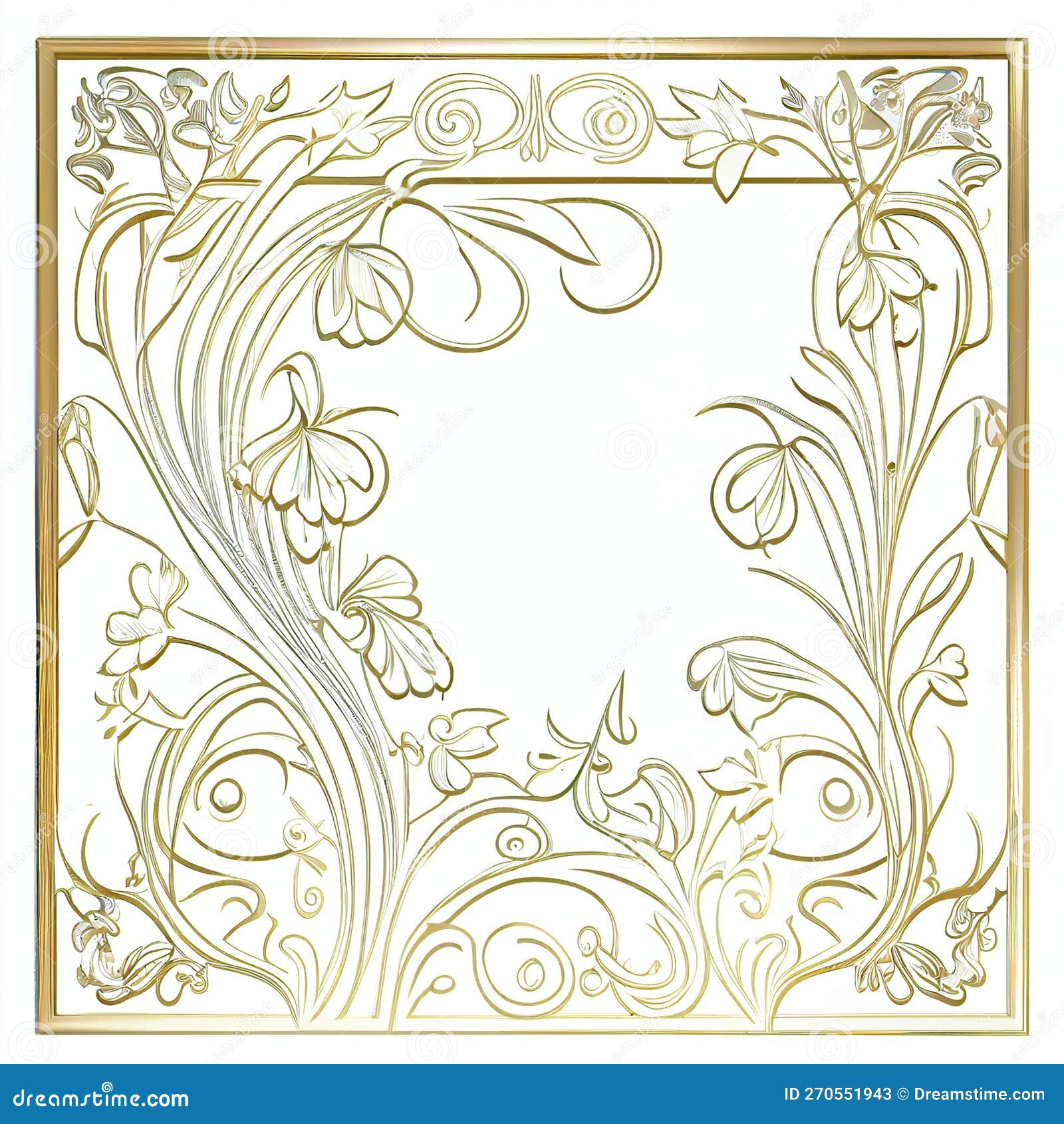 Floral Fantasy Border Background, Made with Generative AI Stock ...