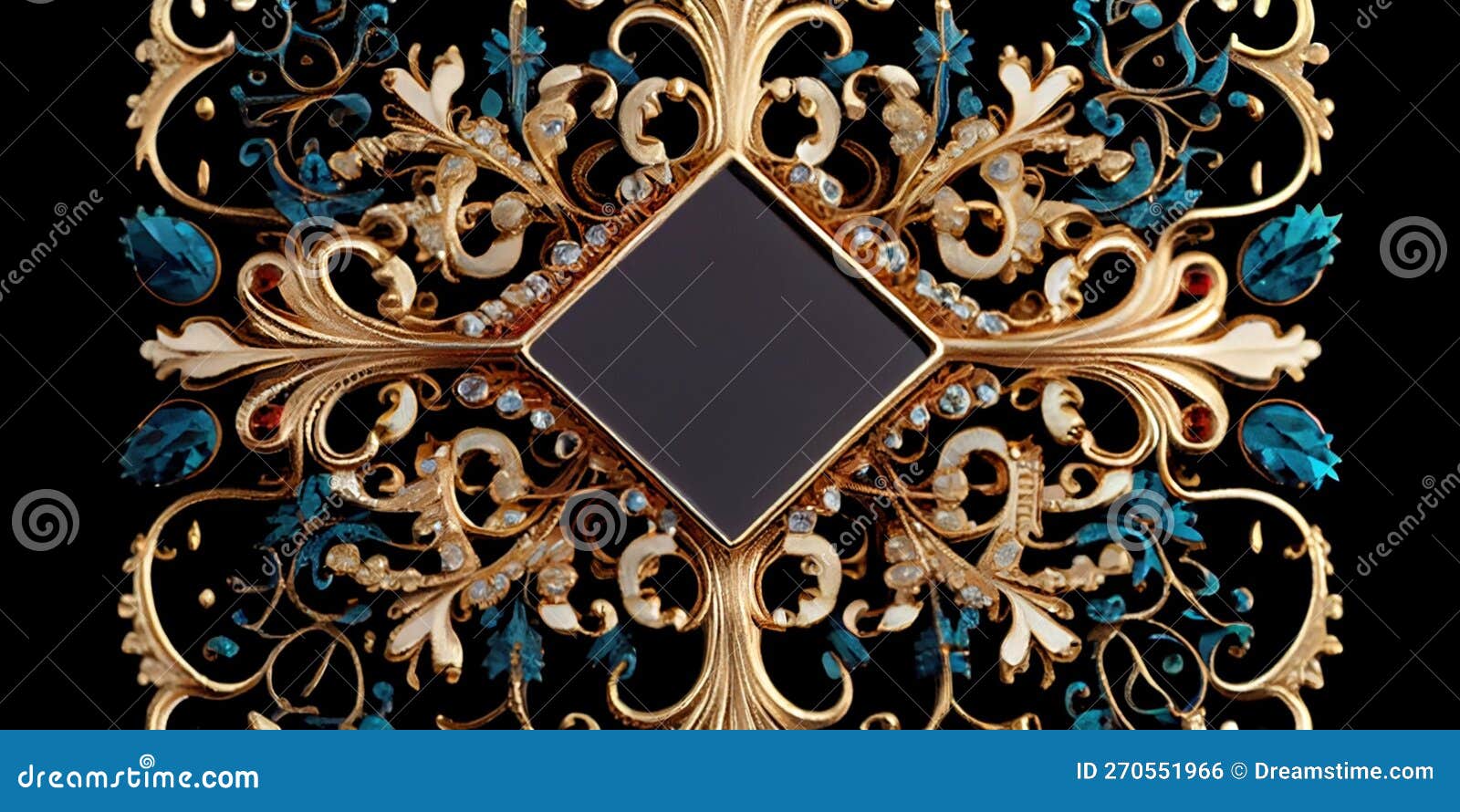 Floral Fantasy Border Background, Made with Generative AI Stock ...