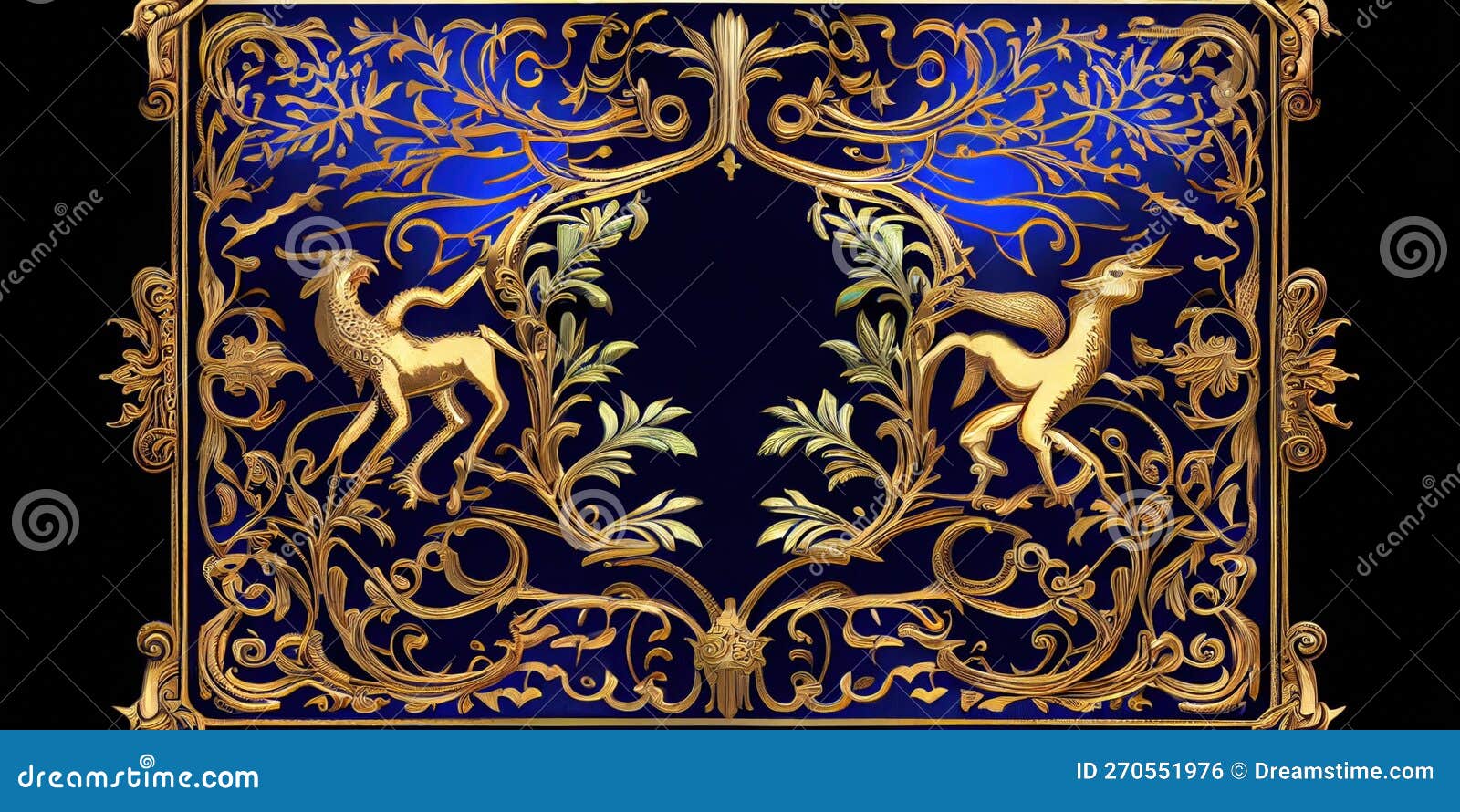 Floral Fantasy Border Background, Made with Generative AI Stock ...