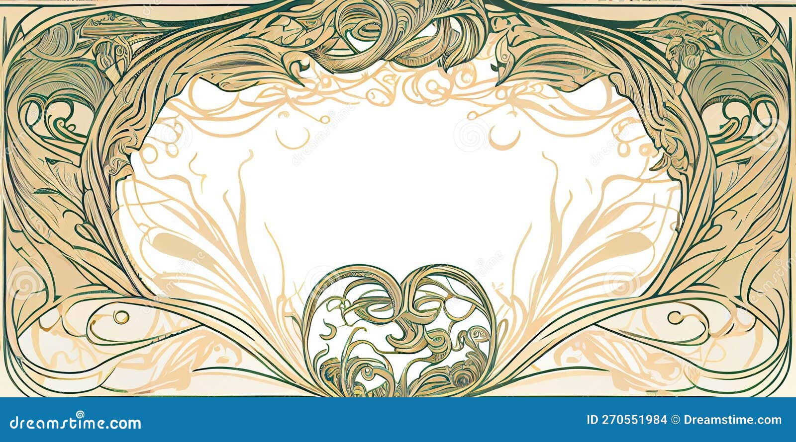 Floral Fantasy Border Background, Made with Generative AI Stock ...