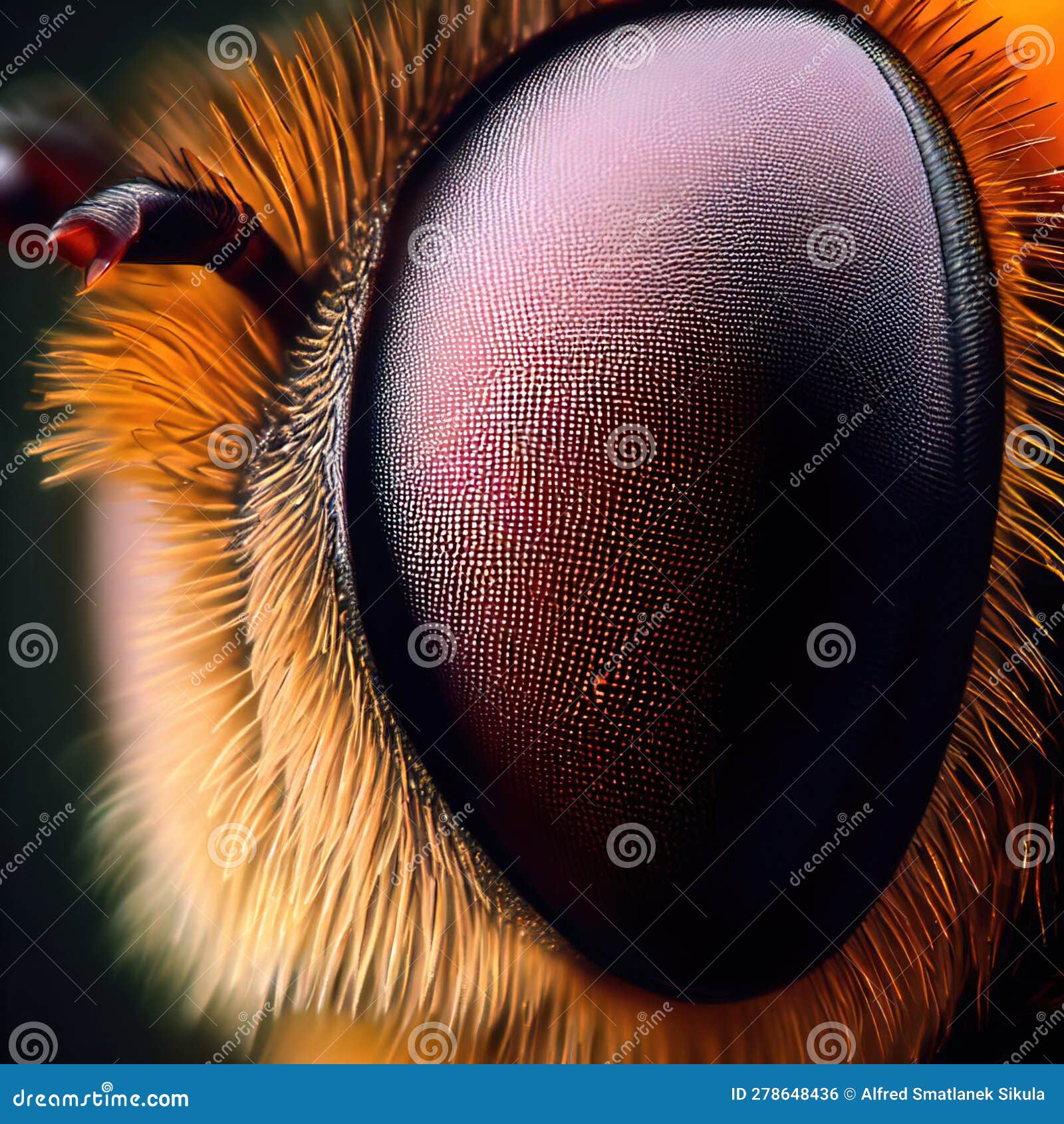 AI Generated Image of a Bee Eye Stock Illustration - Illustration of ...