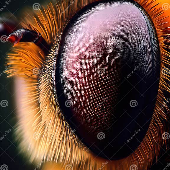 AI Generated Image of a Bee Eye Stock Illustration - Illustration of ...