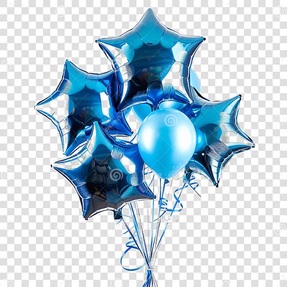 Blue Rectangular Shaped Foil Balloon Stock Illustration - Illustration ...