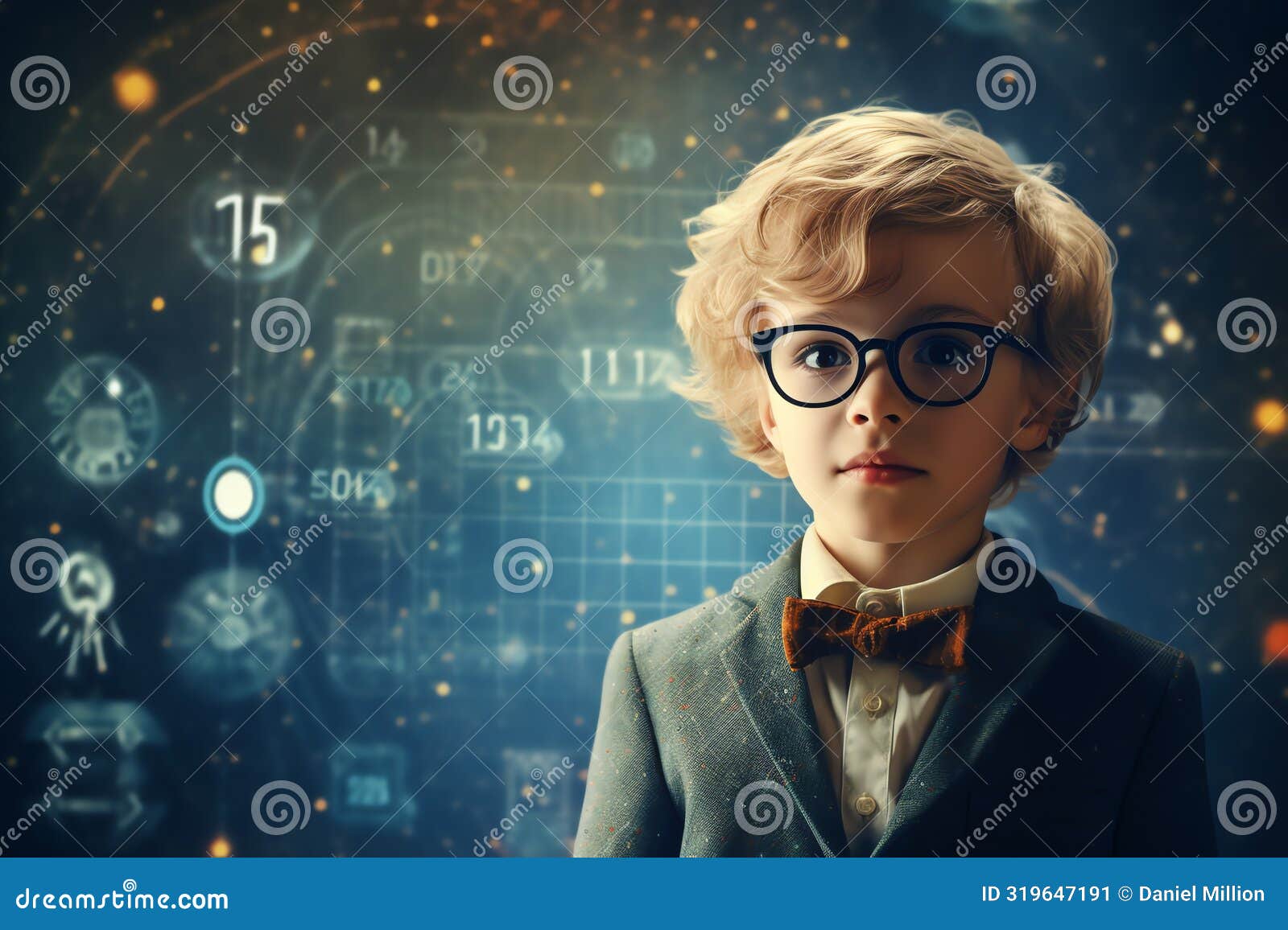 Boy Competing in a Math Olympiad, Smart Kid in School Stock ...