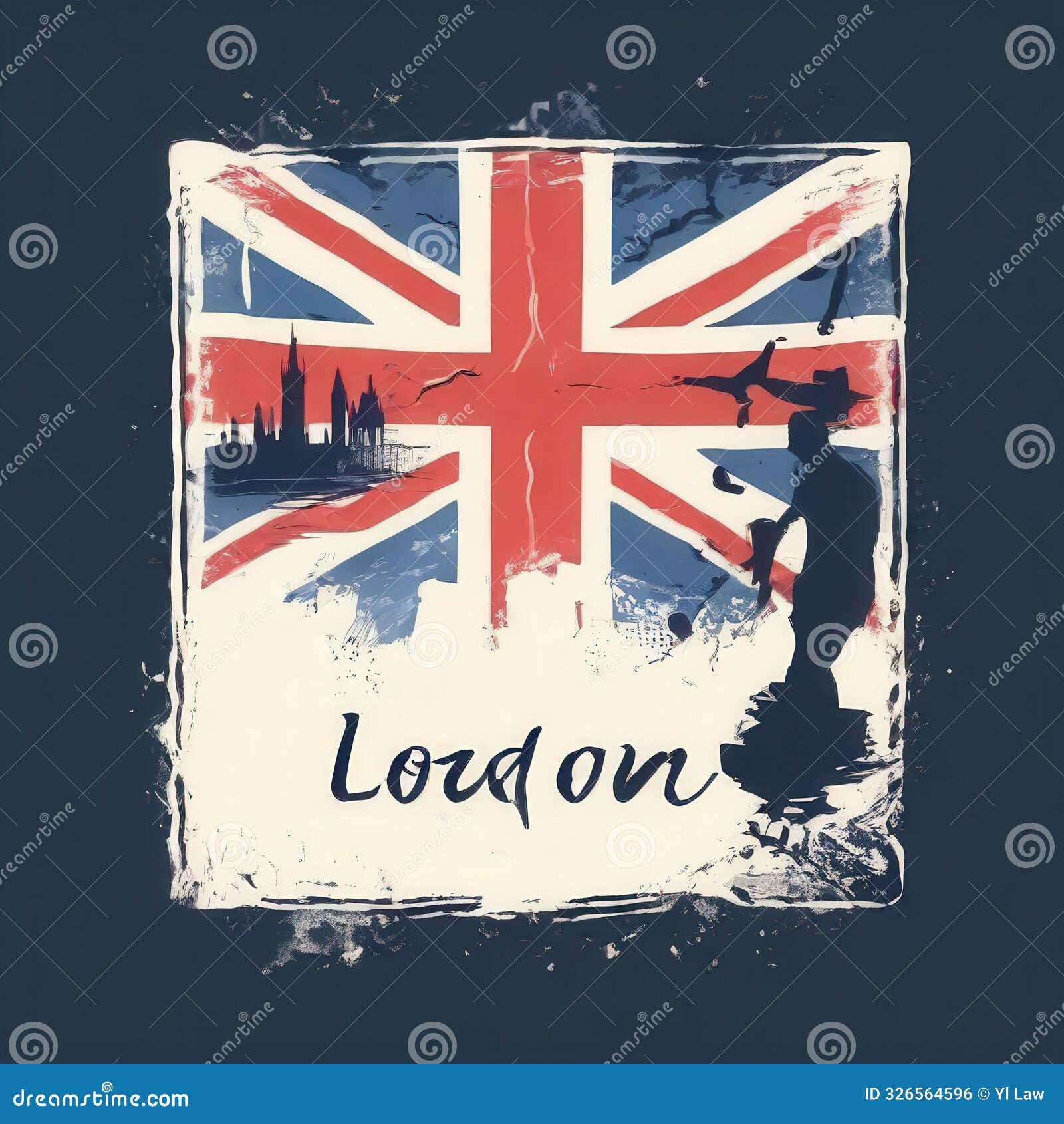 An Ai Generated Image, British Flag with London Stock Illustration ...