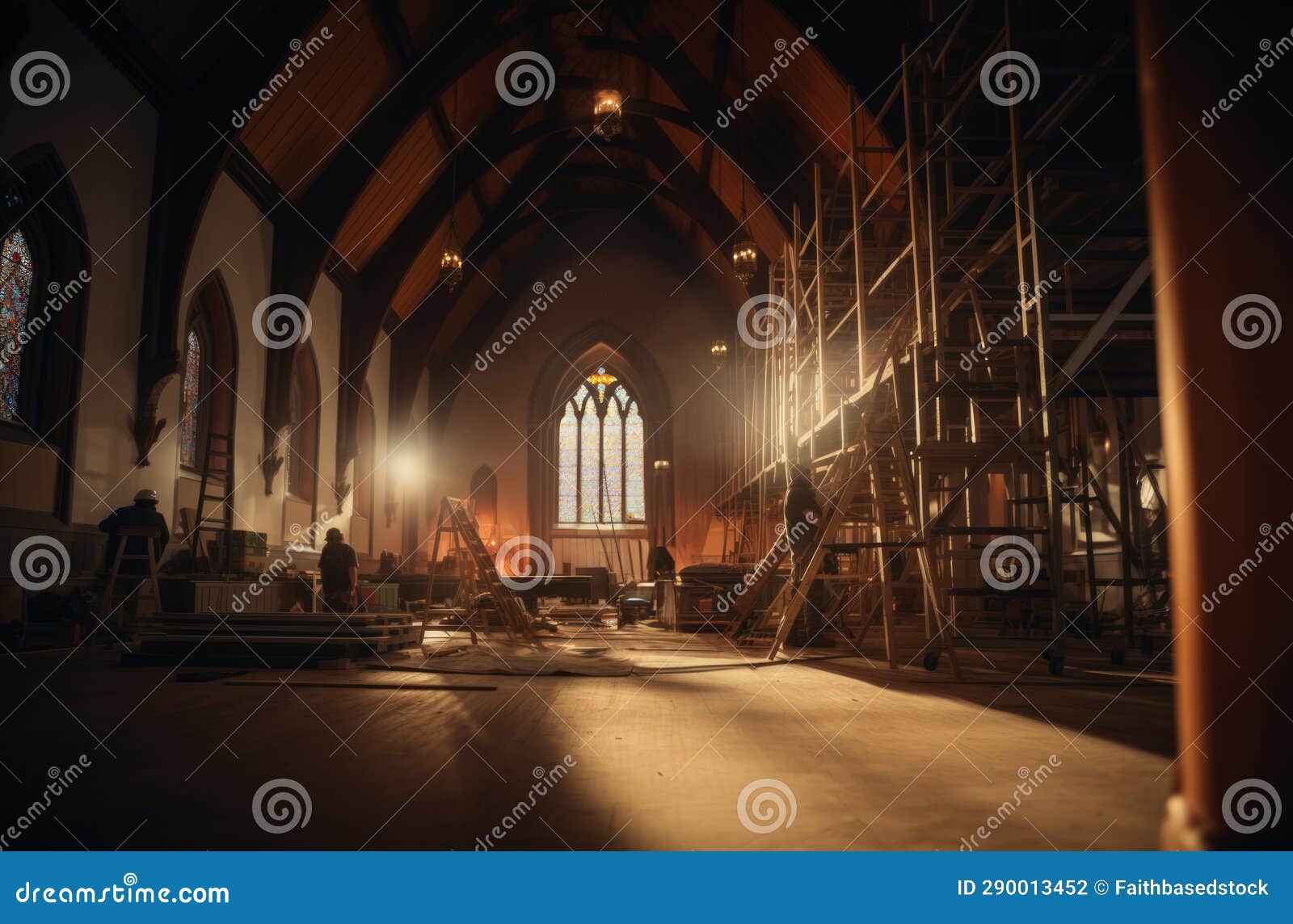 Building for Jesus. Work in Progress Stock Illustration - Illustration ...