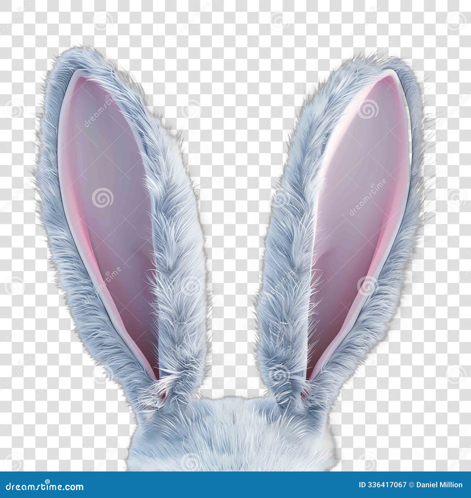 Bunny Ears Transparent Background Realistic Element Stock Illustration ...