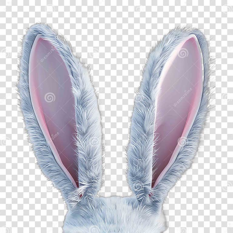 Bunny Ears Transparent Background Realistic Element Stock Illustration ...