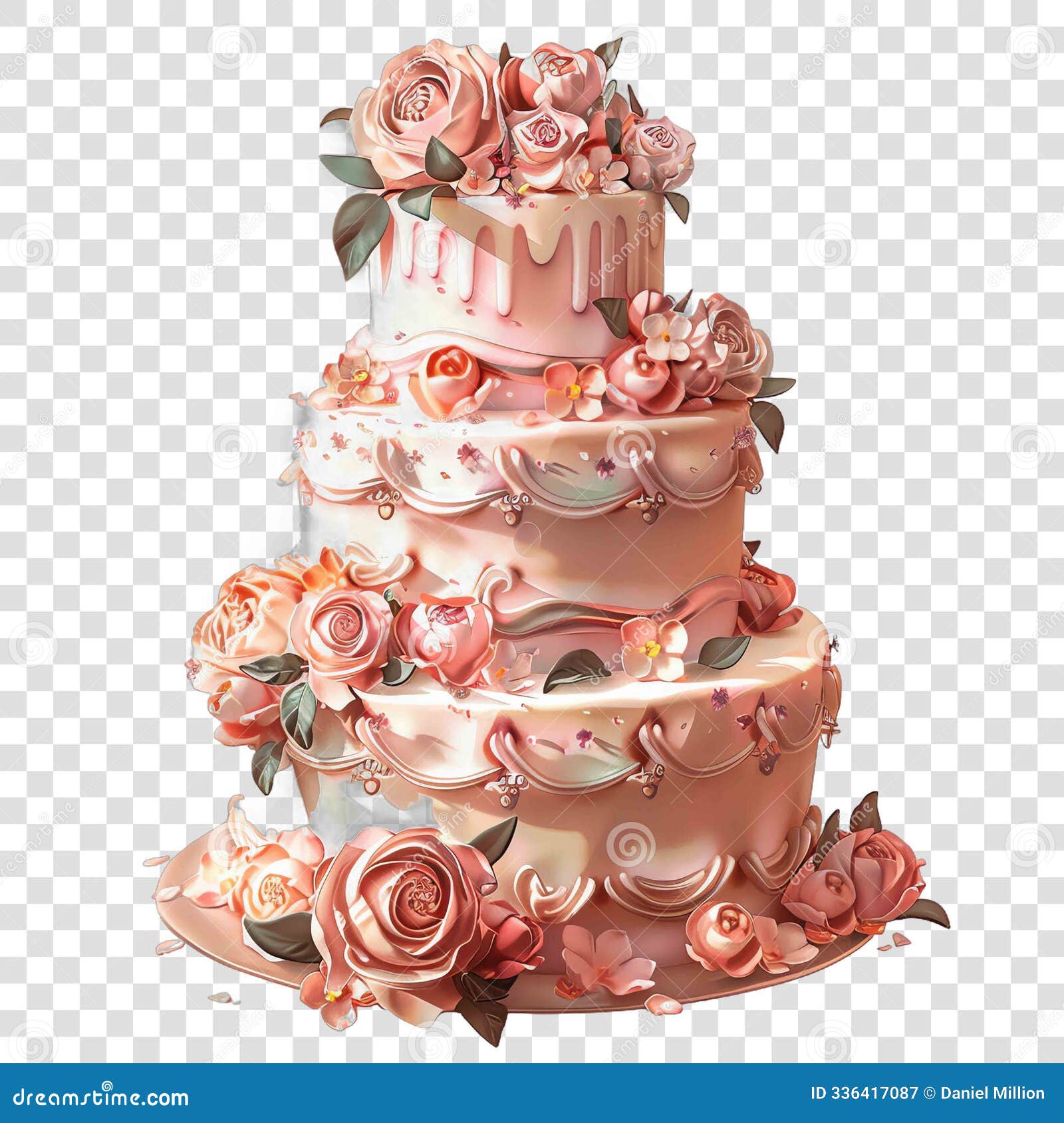 Cake Topper Transparent Background Realistic Element Stock Illustration ...
