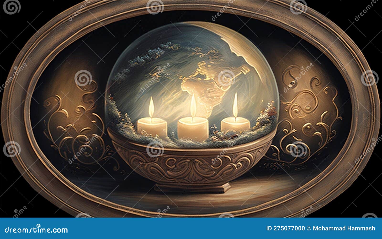 Candlelit Genesis: The Birth Of Earth, Made With Generative AI Royalty ...