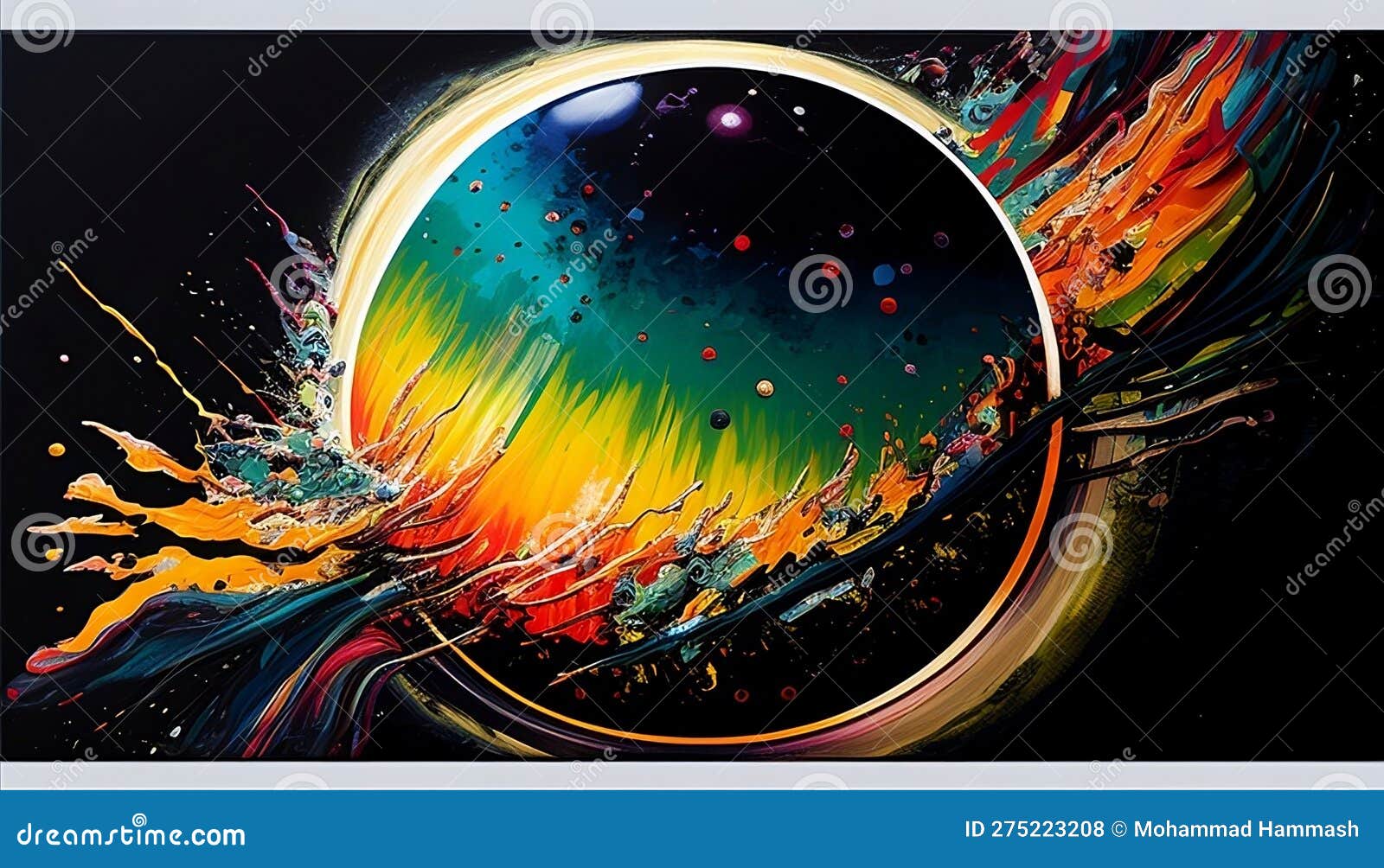 Radiant Planet: a Generative AI Artwork, Made with Generative AI Stock ...