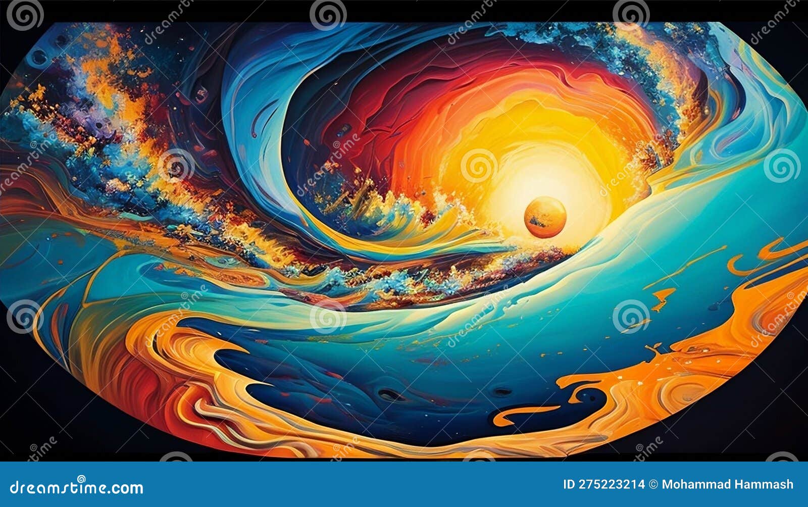 Radiant Planet: a Generative AI Artwork, Made with Generative AI Stock ...