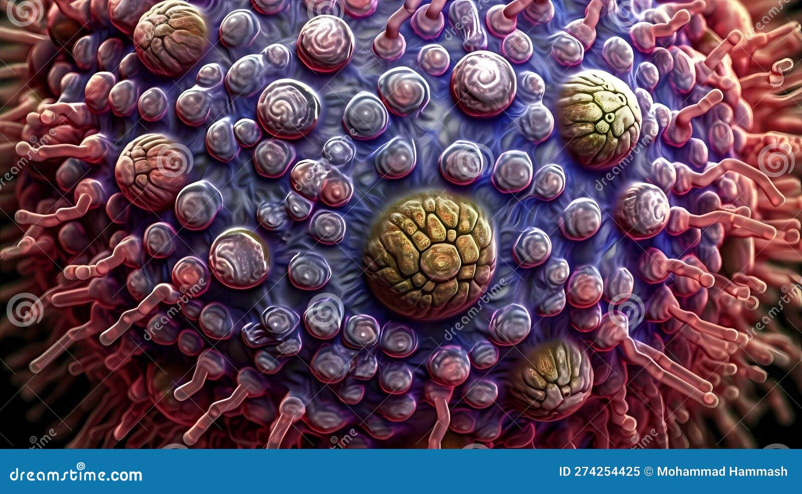 Bacteria Intricacies, Made with Generative AI Stock Illustration ...