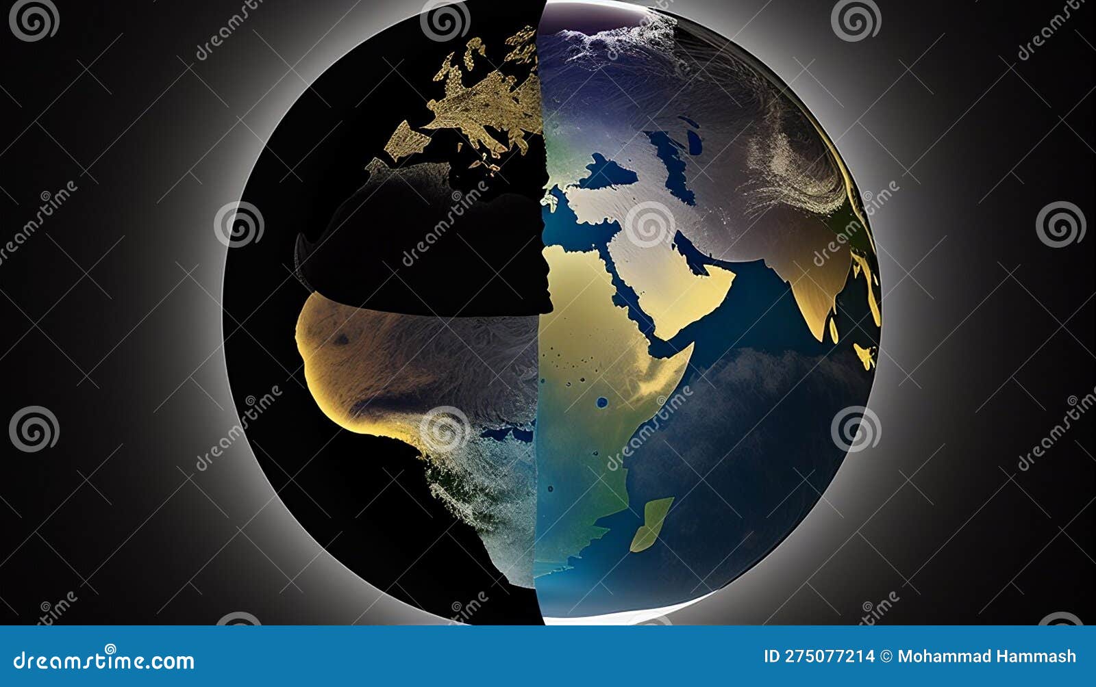 Earth's Shadowed Half: A High-Resolution Translucent View, Made With ...