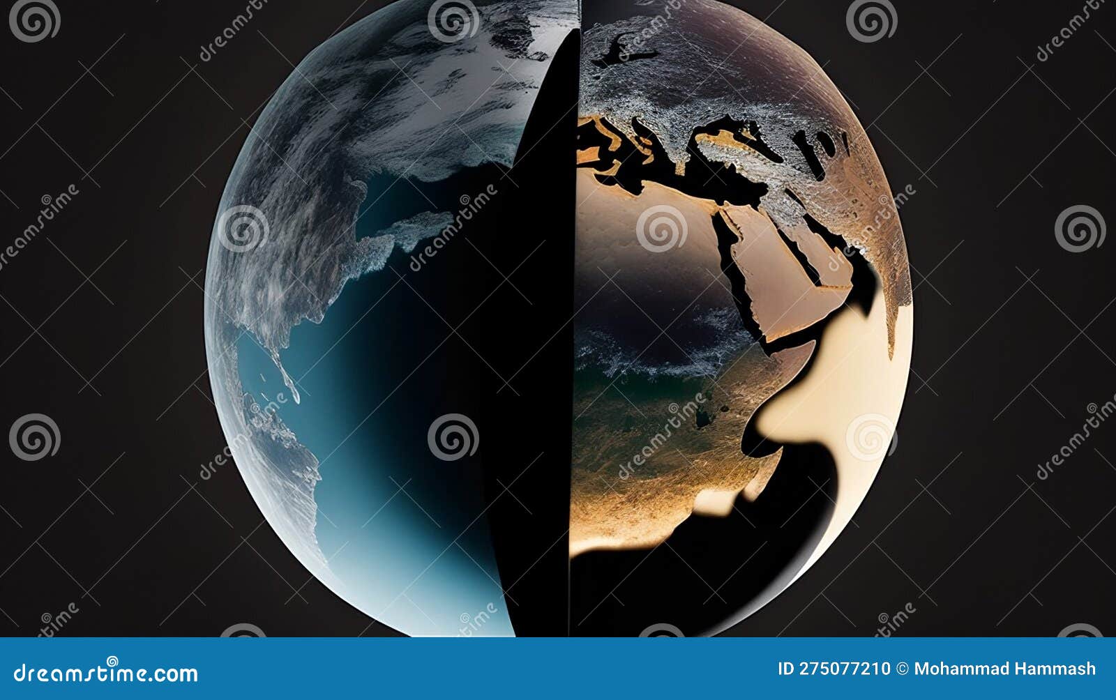 Earth S Shadowed Half: a High-Resolution Translucent View, Made with ...