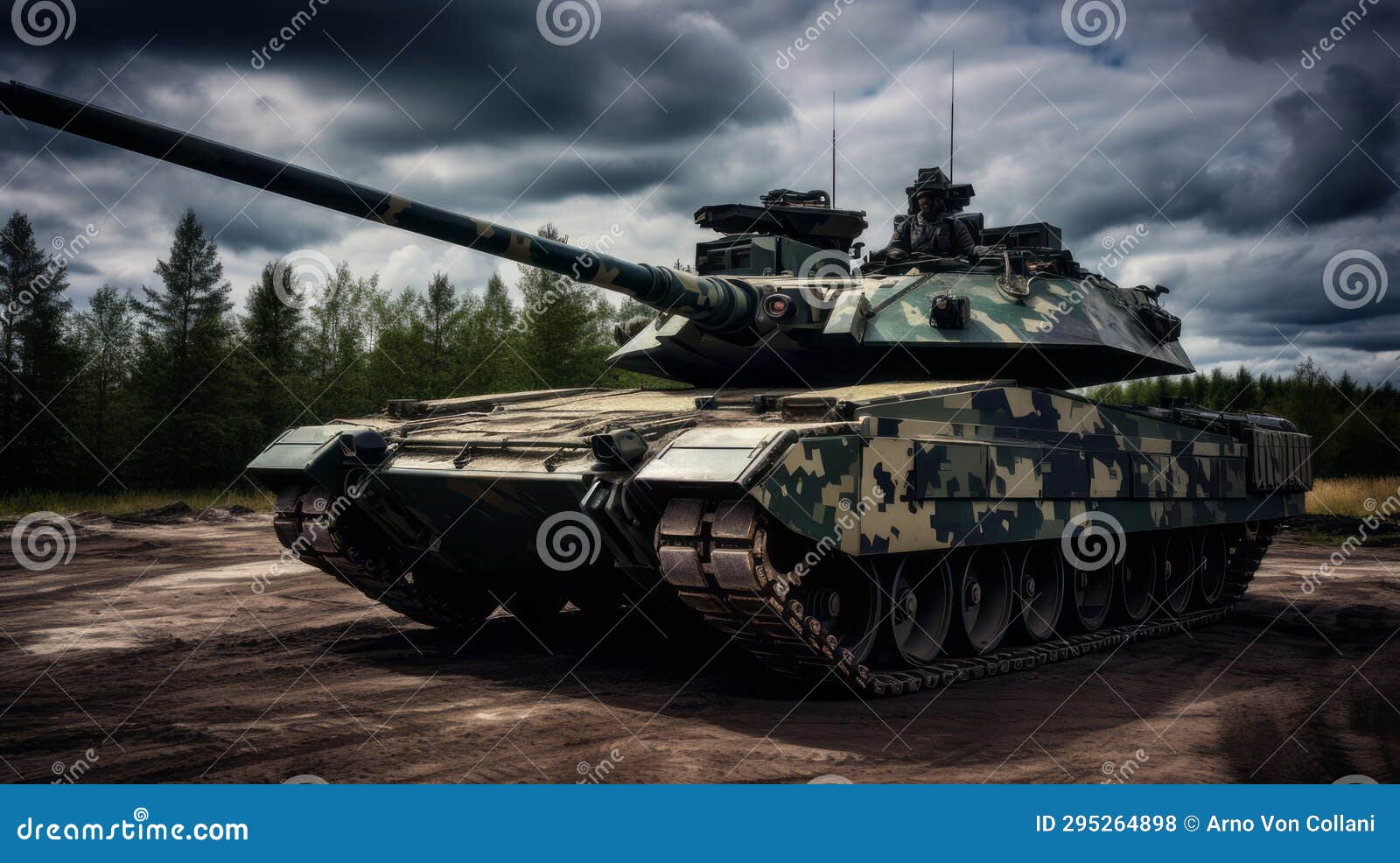 Steel Behemoth: Illustration of a German Leopard 2A Tank in Action ...