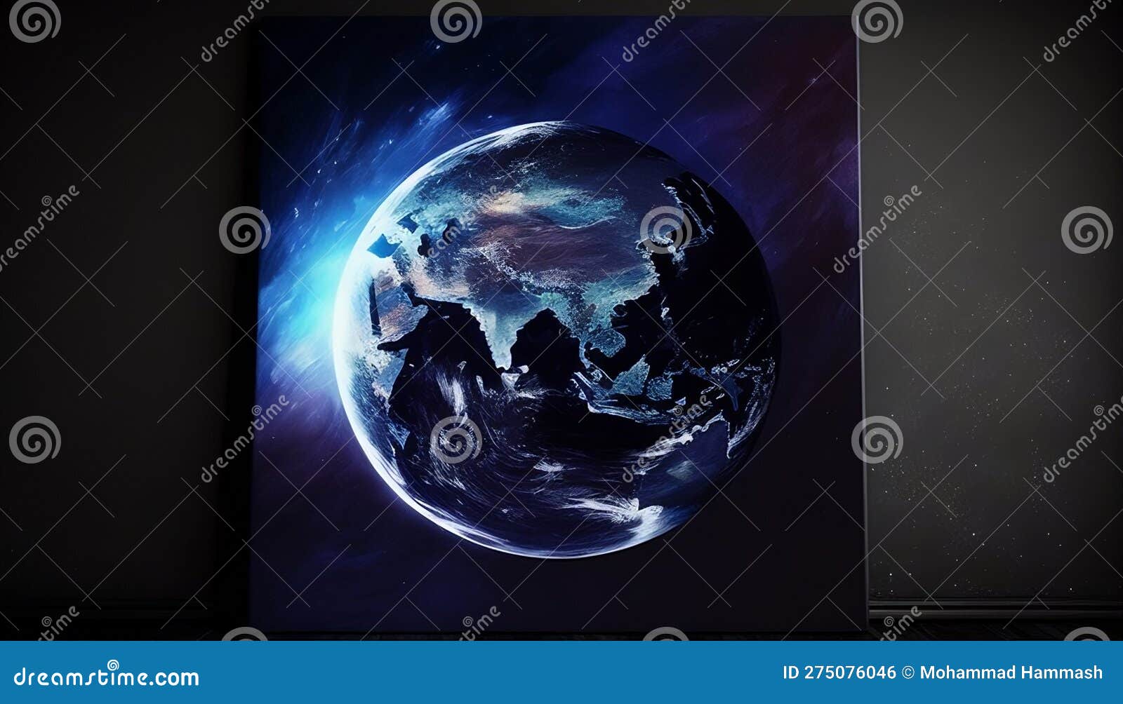 Midnight Glow of Earth from Space, Made with Generative AI Stock ...