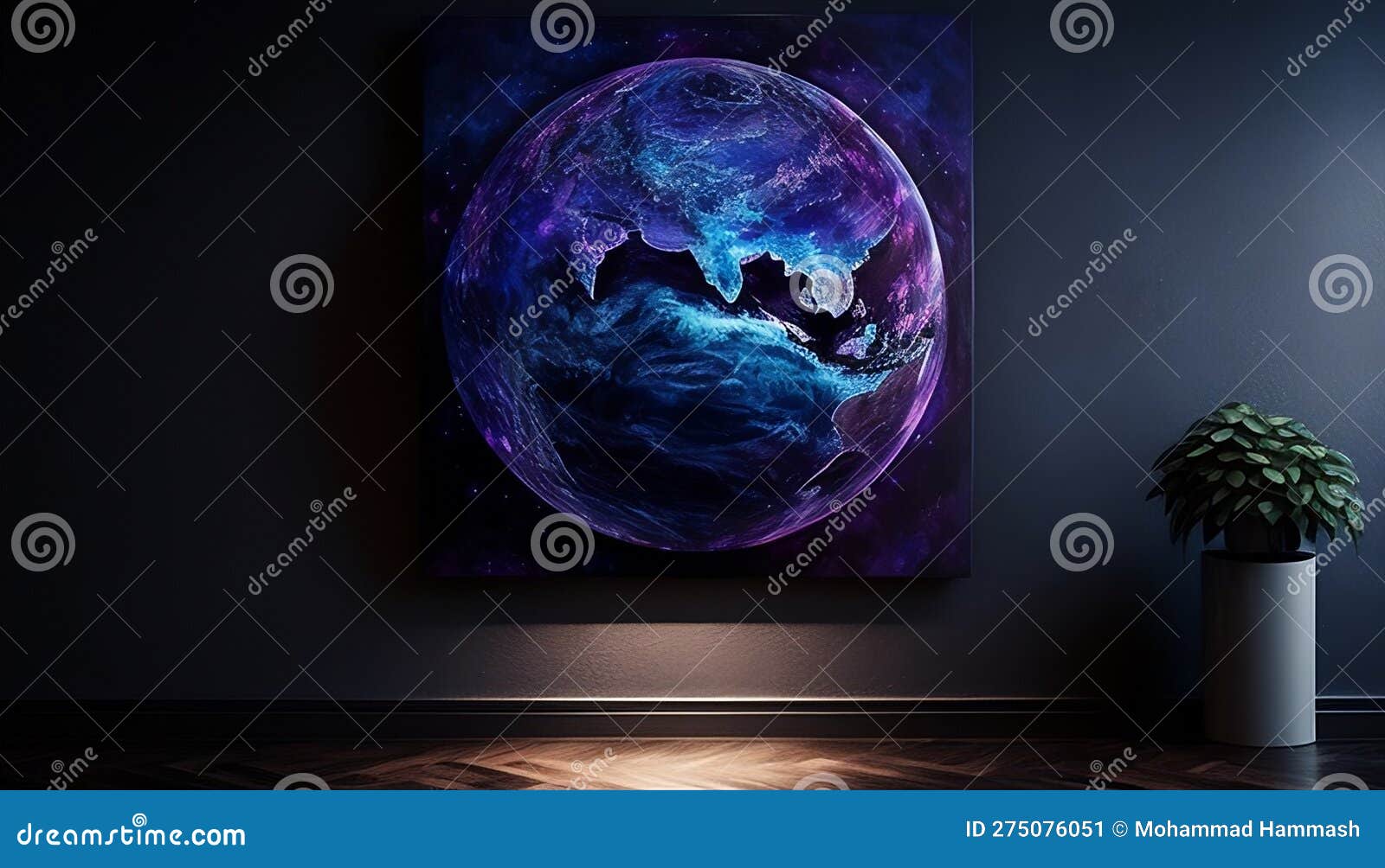 Midnight Glow of Earth from Space, Made with Generative AI Stock ...