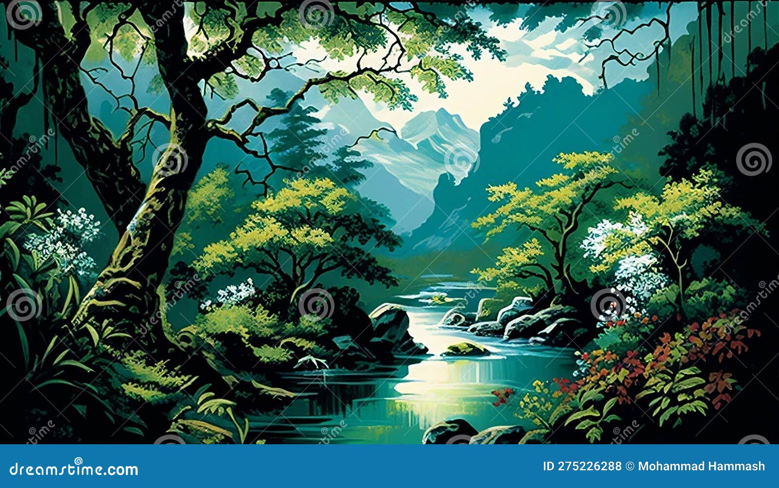 Harmony of Nature: a Pristine Earth, Made with Generative AI Stock ...