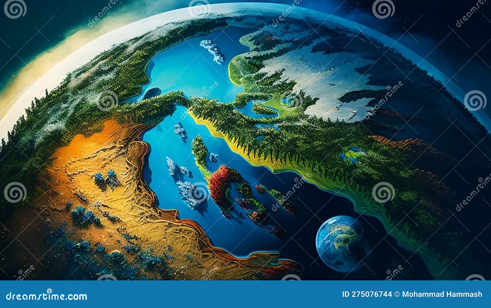 Space Frontier Settlement, A Lunar Base With Astronauts Working By ...