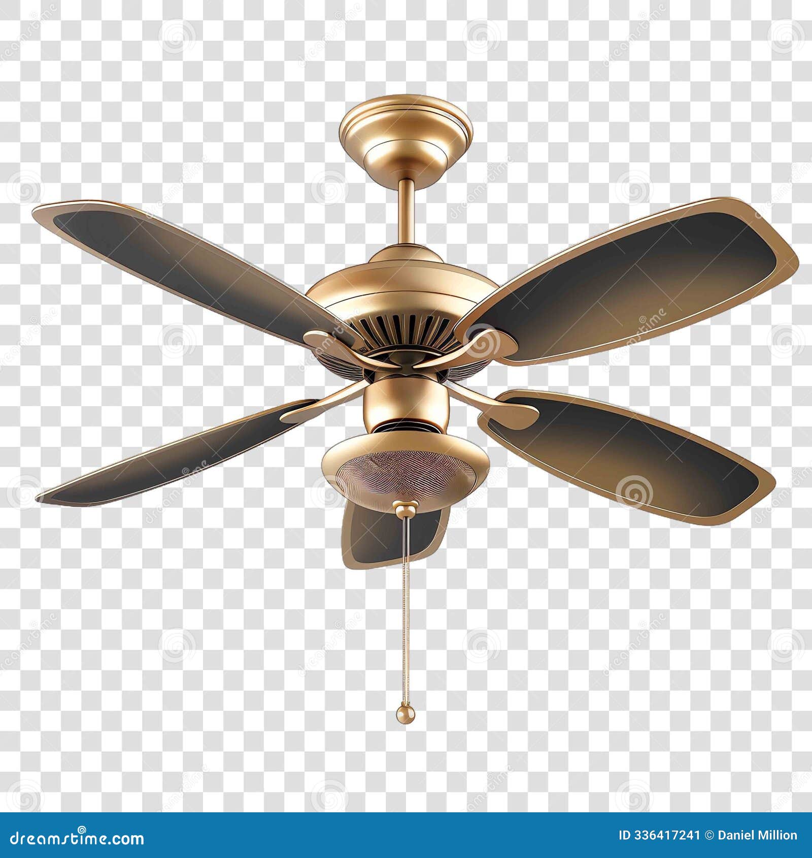 Ceiling Fan Transparent Background Realistic Element Stock Illustration ...