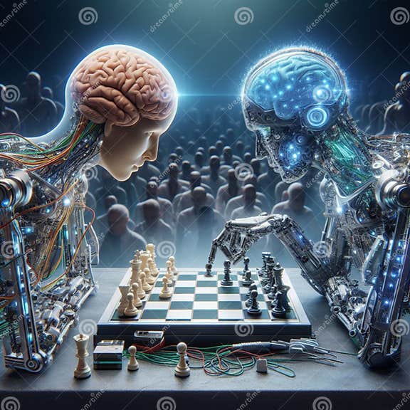AI Generated Image of a Chess Match in Progress between AI Enabled ...